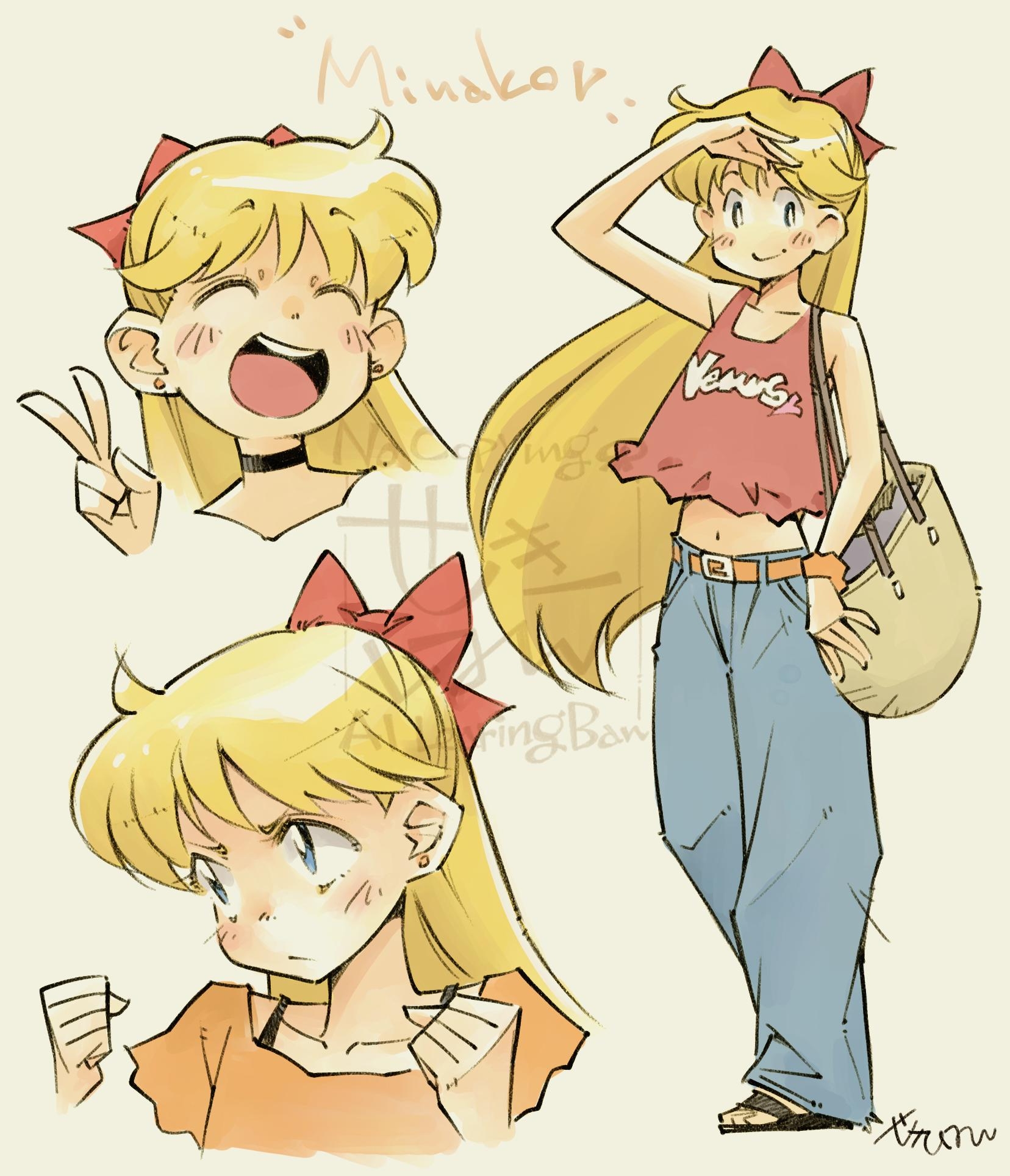 Safebooru - 1girl ^ ^ ahoge aino minako alternate costume arm scrunchie ...