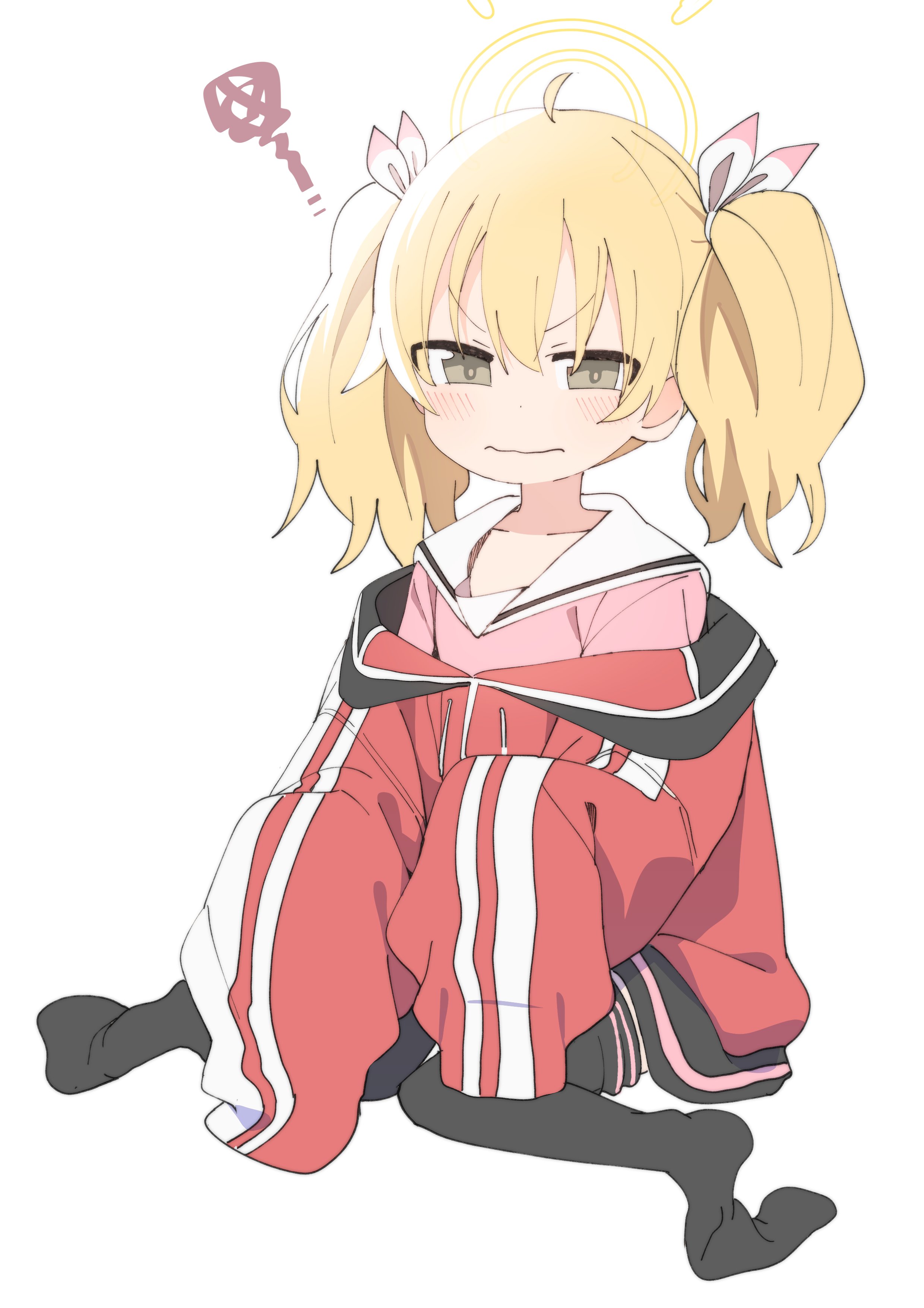 Safebooru 1girl Absurdres Aged Down Ahoge Black Thighhighs Blonde 1187