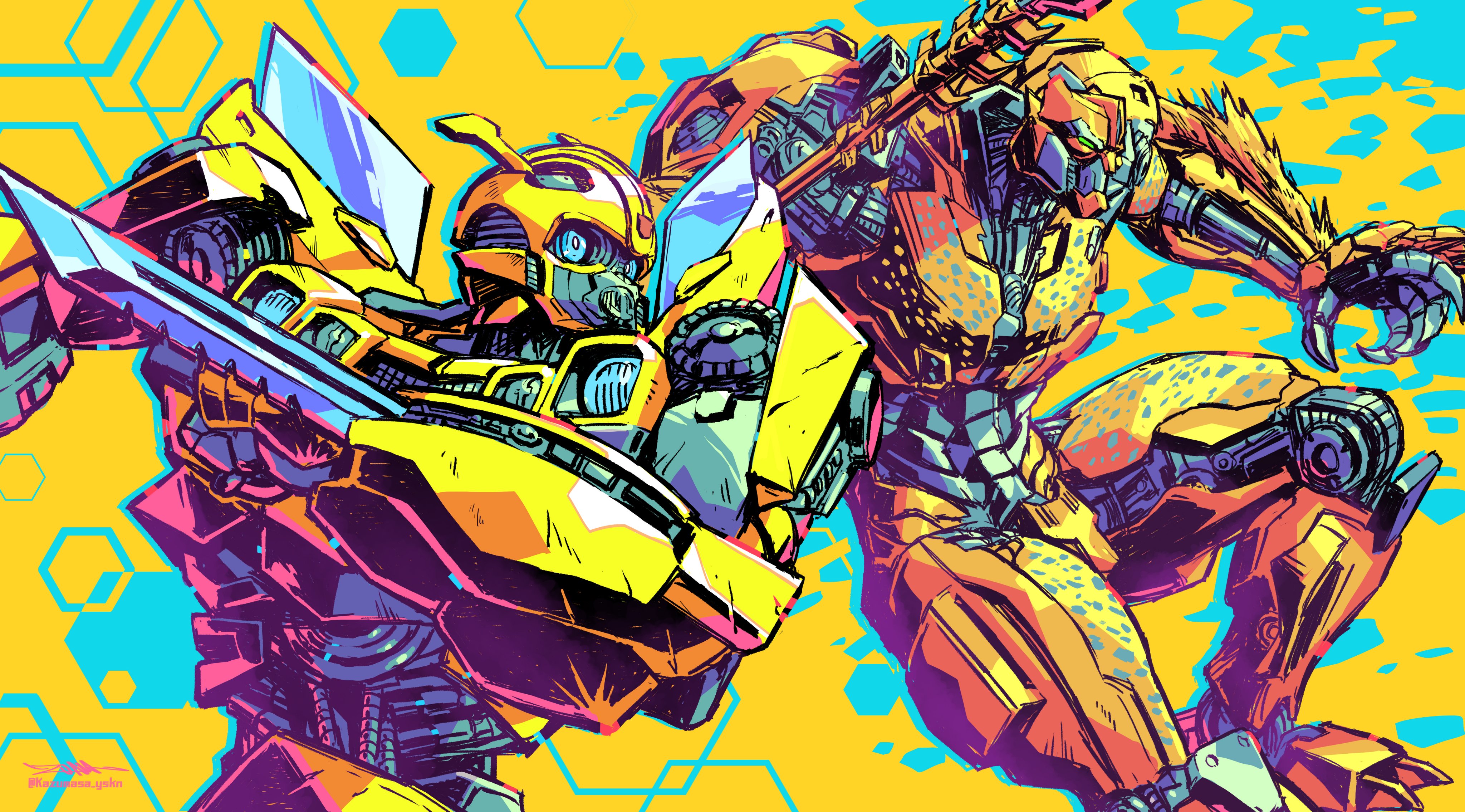 Safebooru - absurdres arm blade autobot blue eyes bumblebee ...