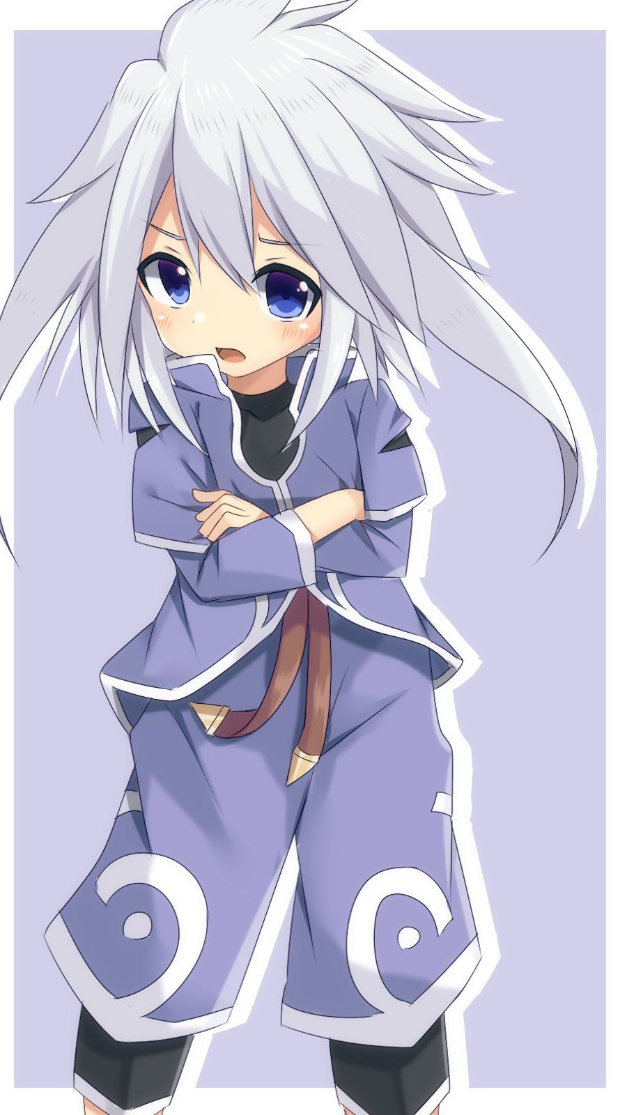 Safebooru - 1boy belt black shirt blue eyes blue jacket blue pants ...