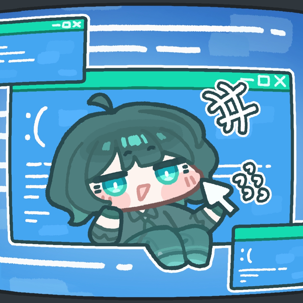 Safebooru - +++ 1girl ahoge blush stickers chibi chibi only commentary ...