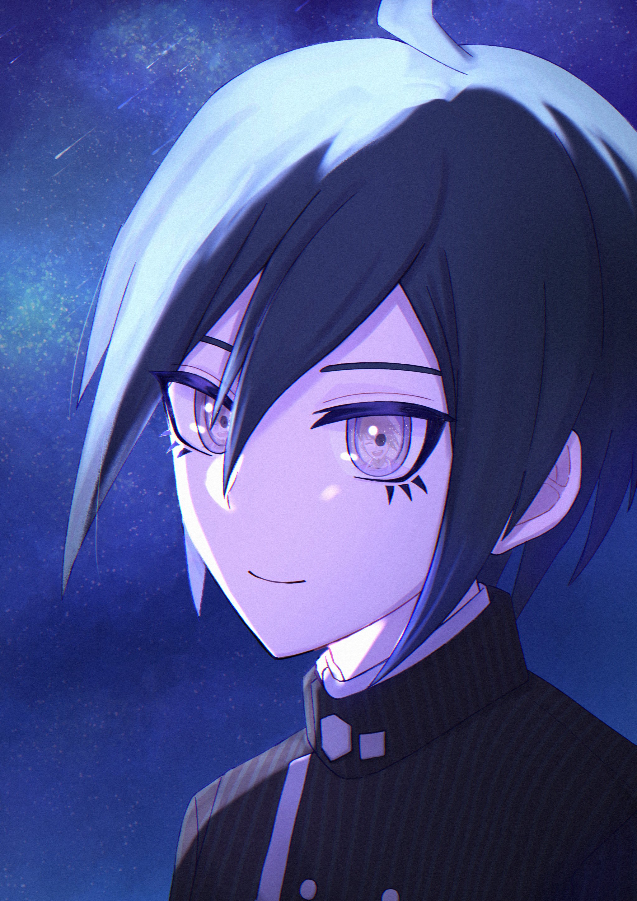 Safebooru - 1boy absurdres ahoge arironpawa black jacket buttons closed mouth danganronpa ...