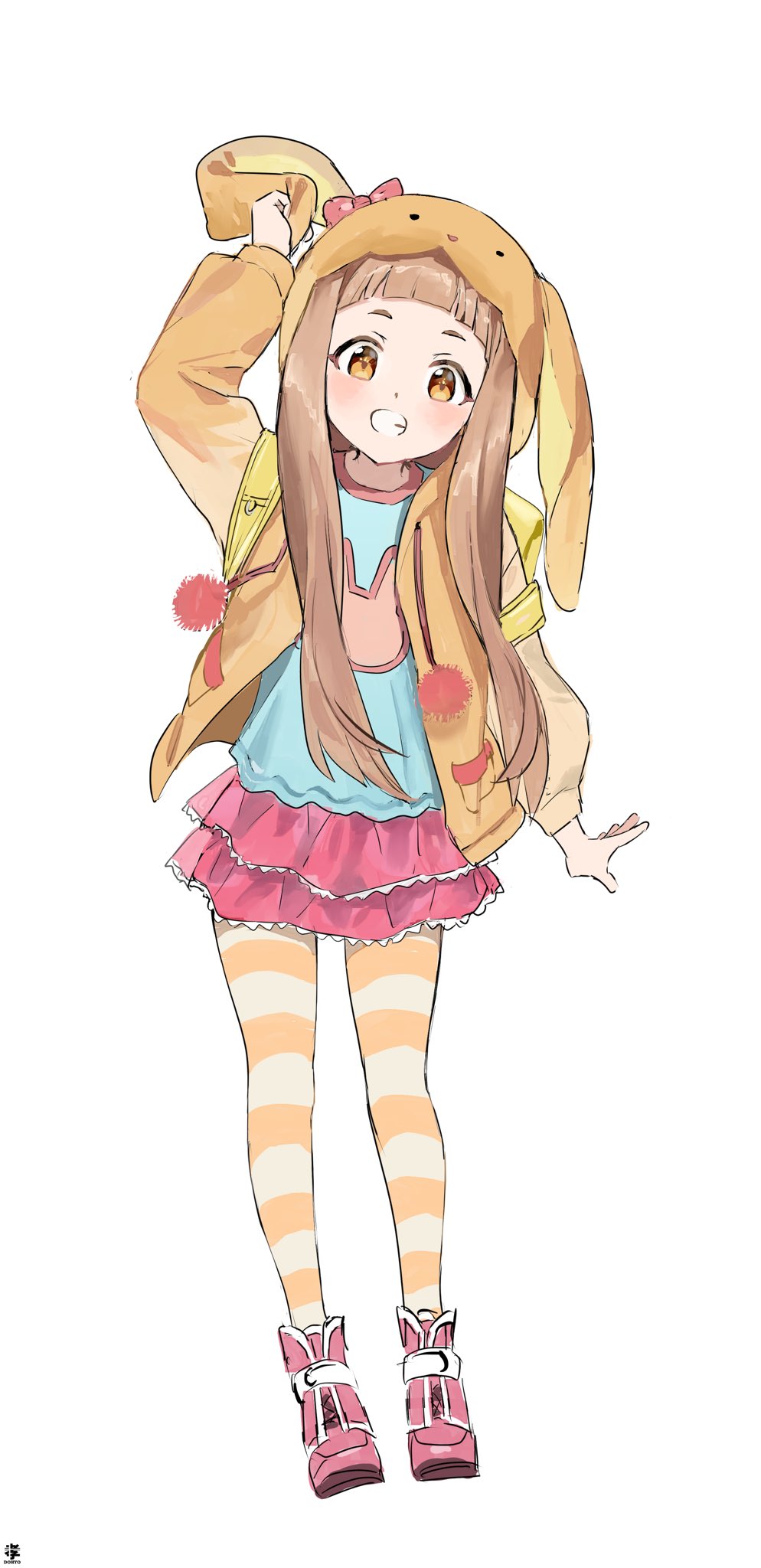 Safebooru - 1girl animal hood backpack bag blunt bangs blush ...