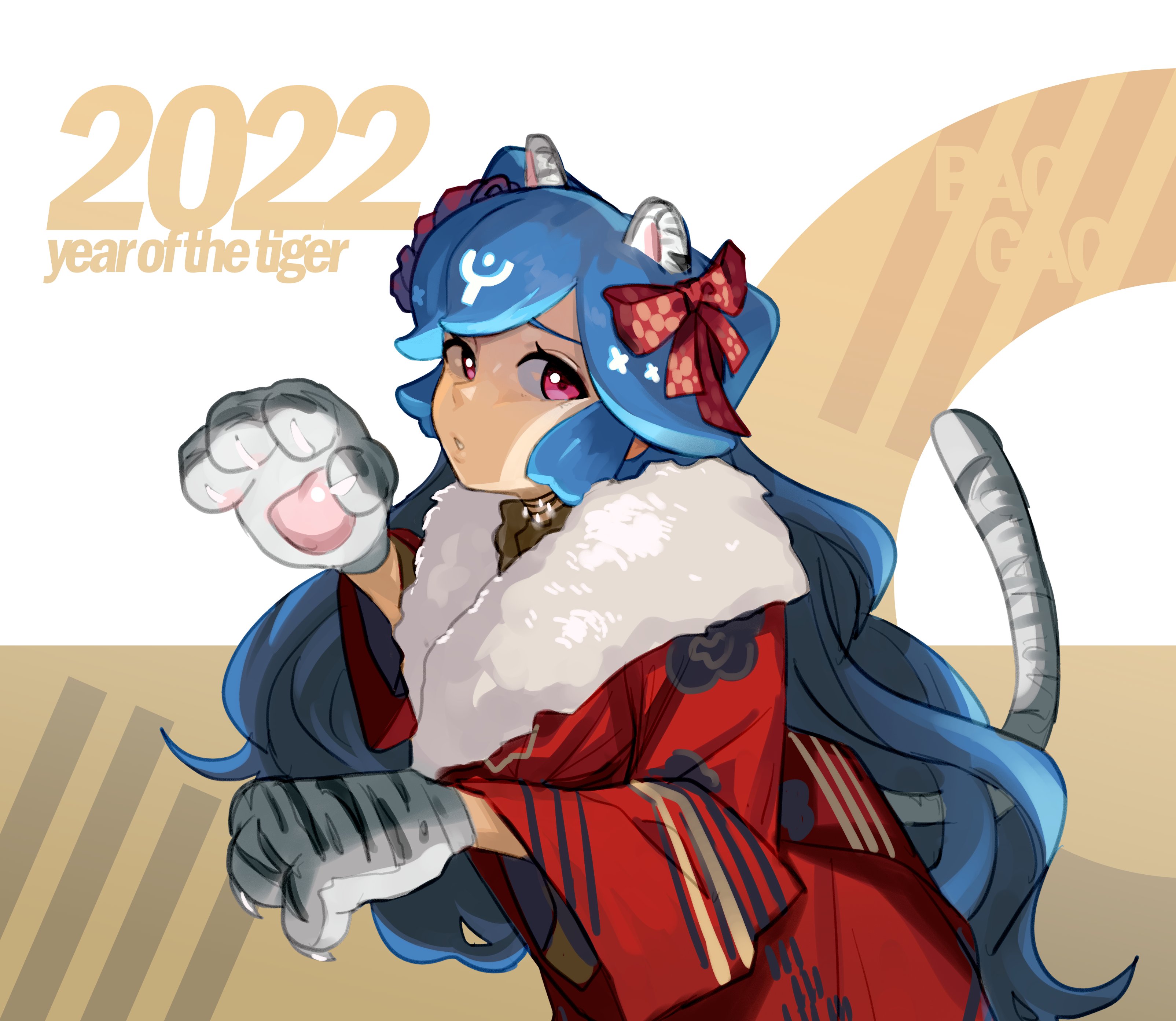 Safebooru - 1girl 2022 absurdres animal ears animal hands bao (vtuber ...