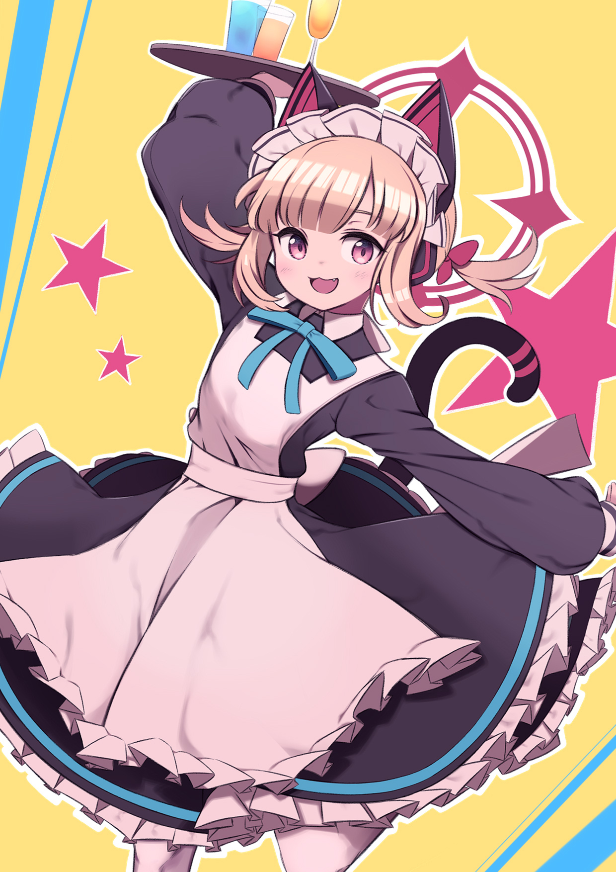 Safebooru - 1girl :d alternate costume alternate hairstyle an apple akaao animal ear headphones ...