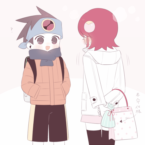 Safebooru - 1boy 1girl adapted costume alternate costume bag bandana black thighhighs blush ...