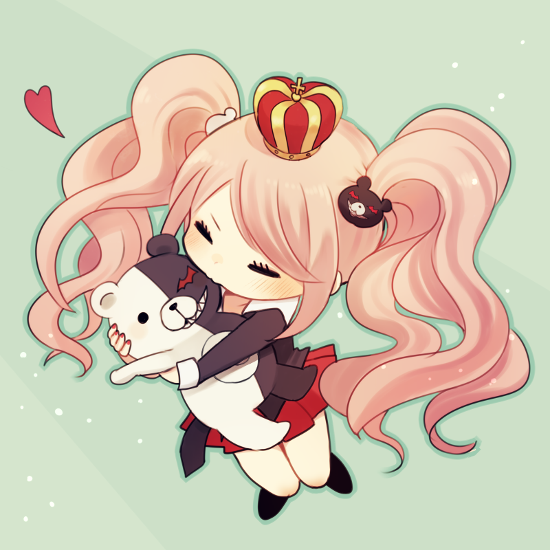Safebooru - 1girl ayu (mog) bear hair ornament black shirt chibi chibi ...