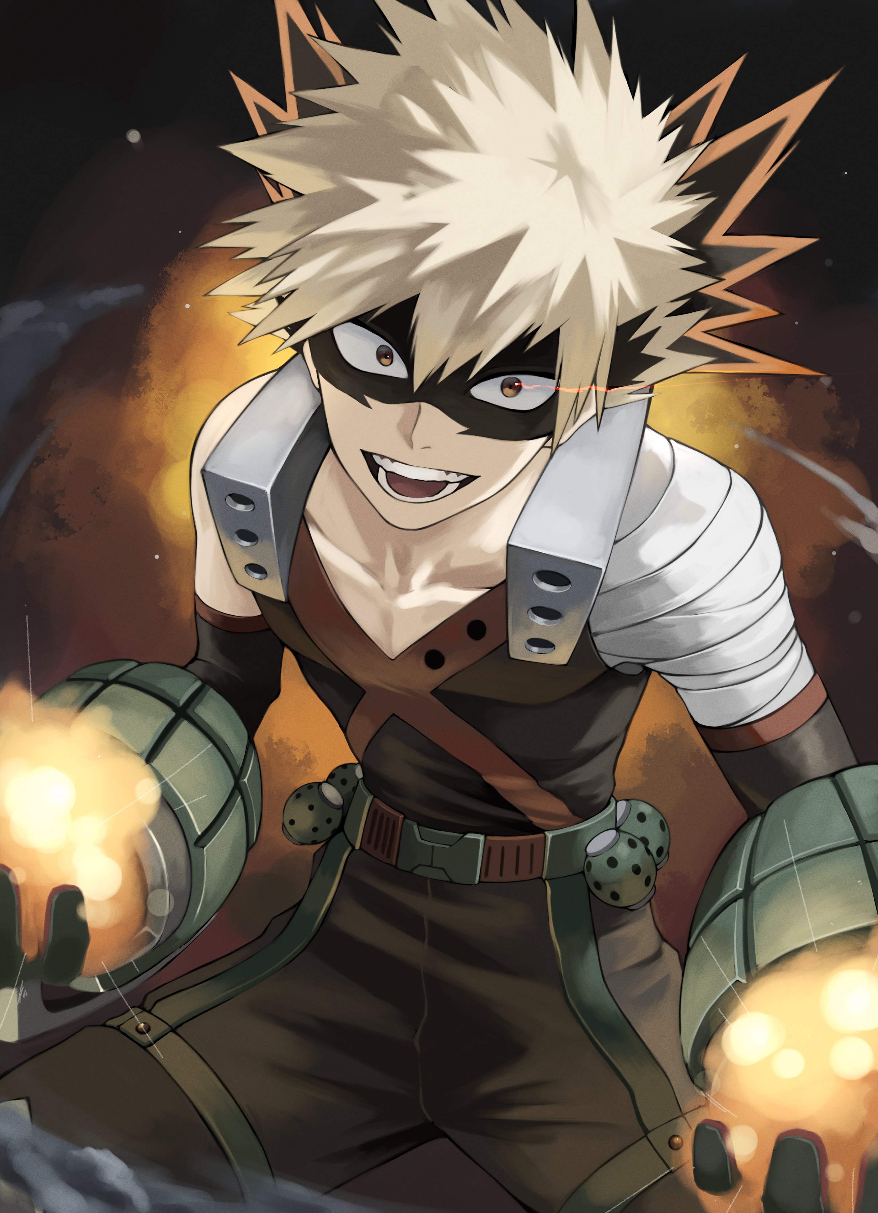 Safebooru - 1boy absurdres bakugou katsuki bandaged arm bandages black ...