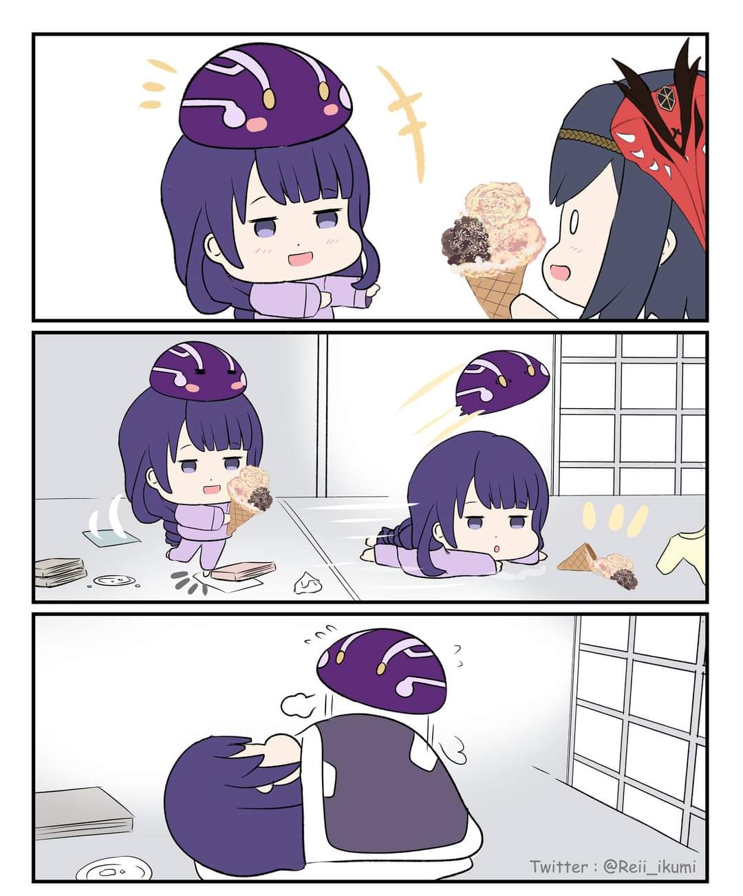 Safebooru - 2girls braid food futon genshin impact hair ornament ...