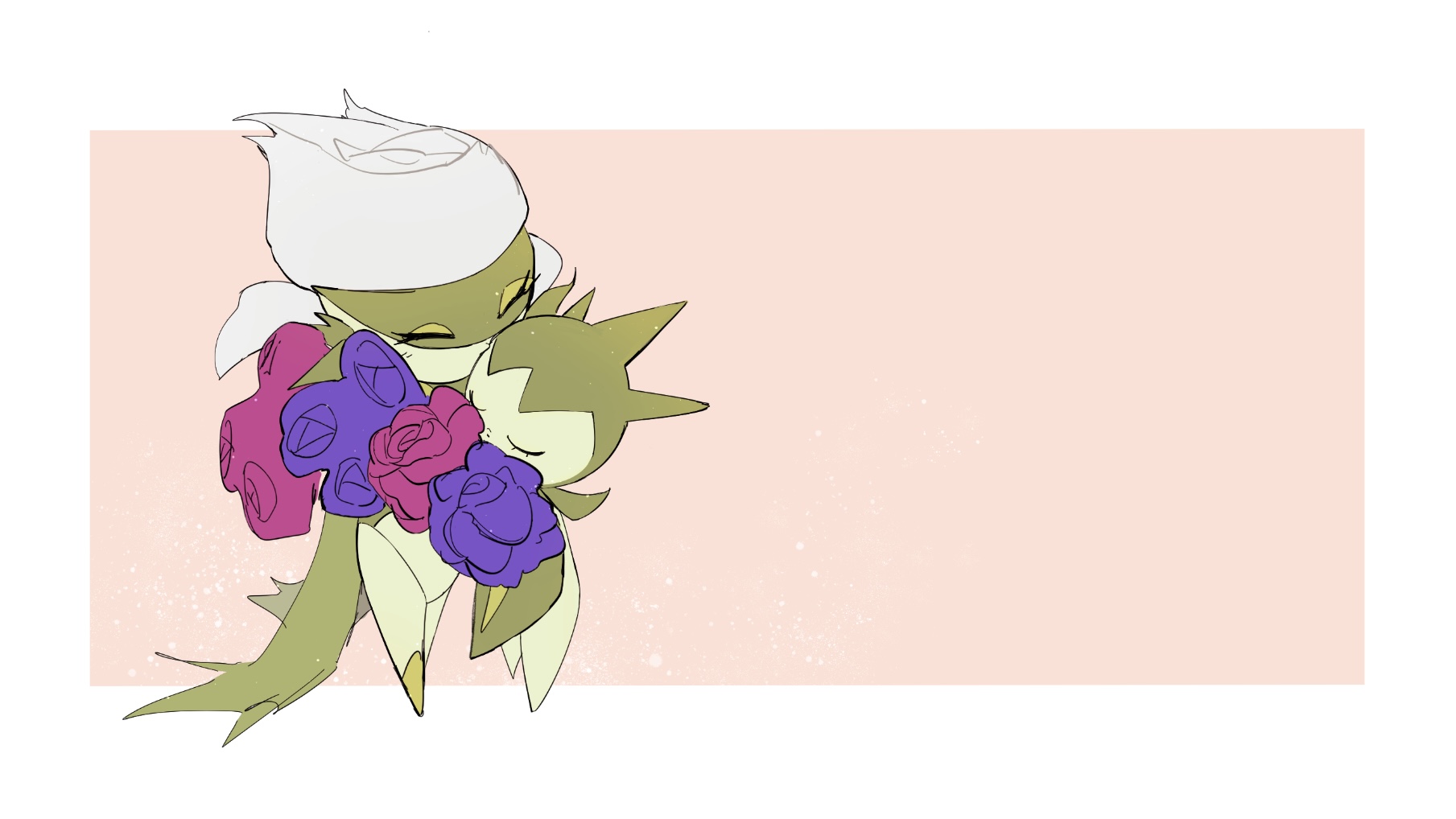 Safebooru - 2girls ^ ^ blush border closed eyes closed mouth colored ...