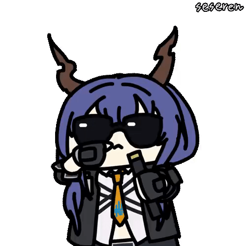 Safebooru - 1girl animated gif arknights ch'en (arknights) men in black seseren sunglasses | 4337303