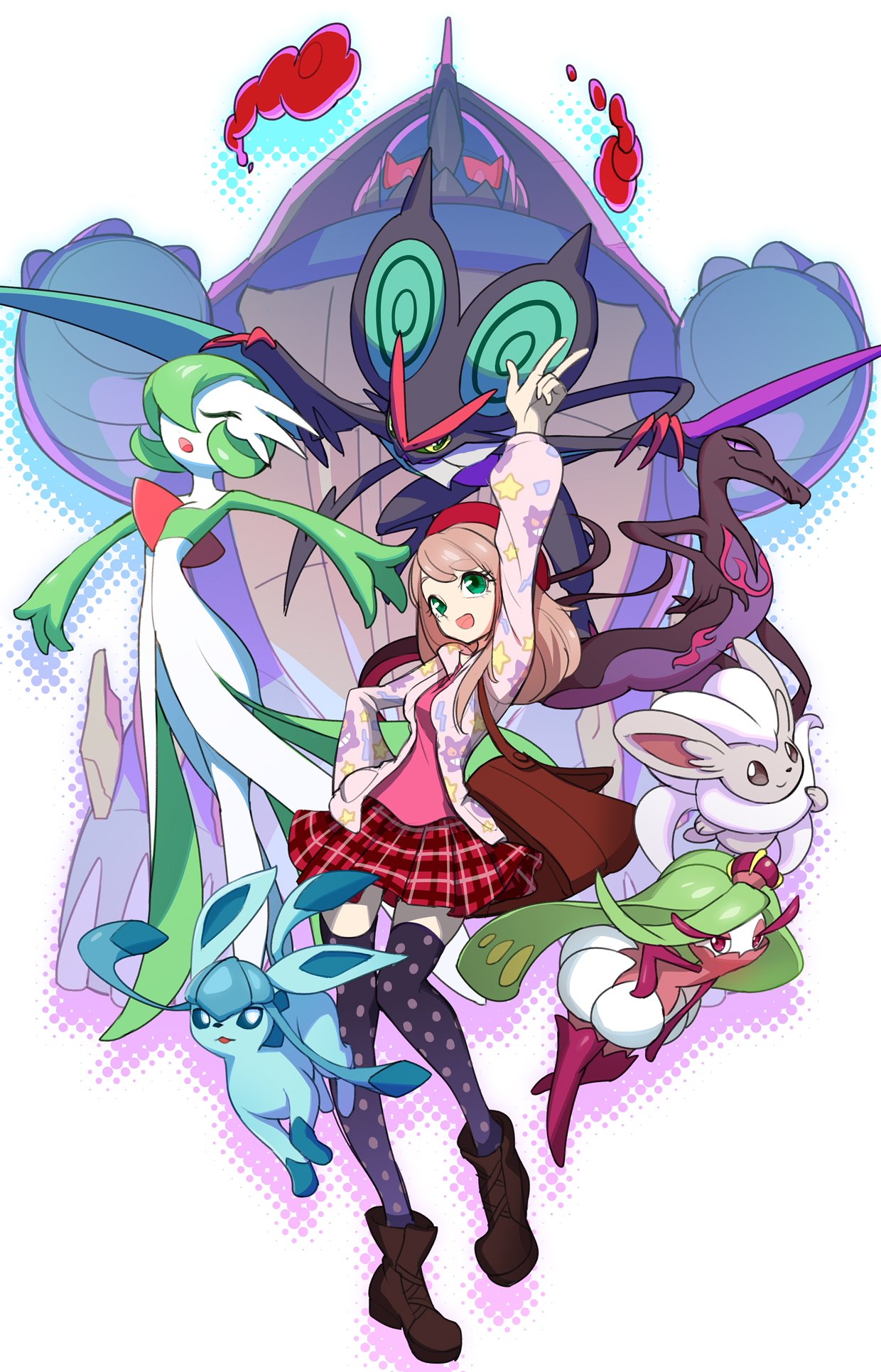 Safebooru - 1girl alternate costume alternate hairstyle arm up bag ...