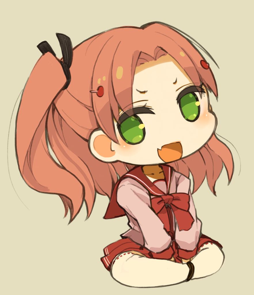 Safebooru - 1girl character request chibi full body green eyes long ...