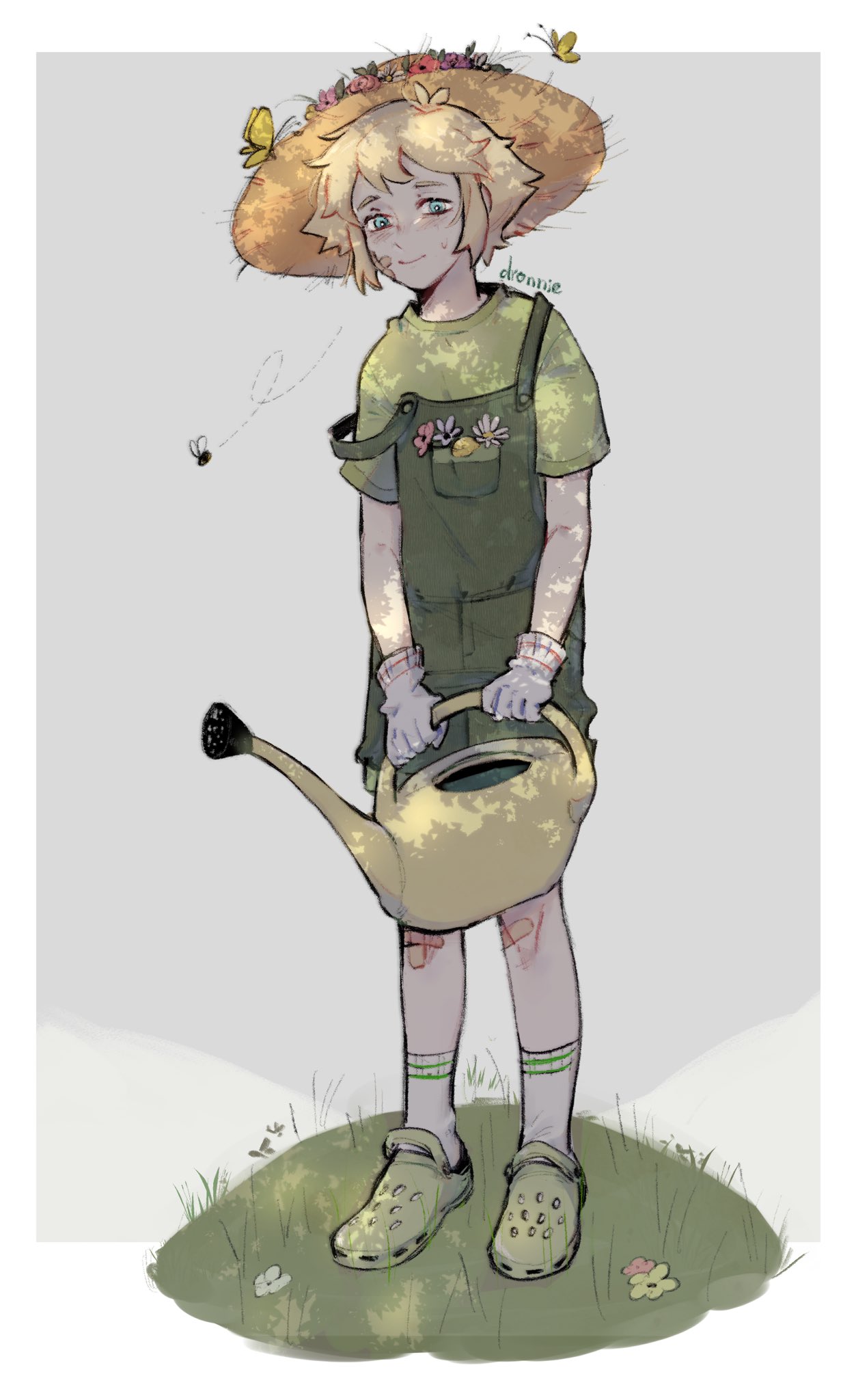 Safebooru - 1boy alternate costume artist name bandaid bandaid on face ...