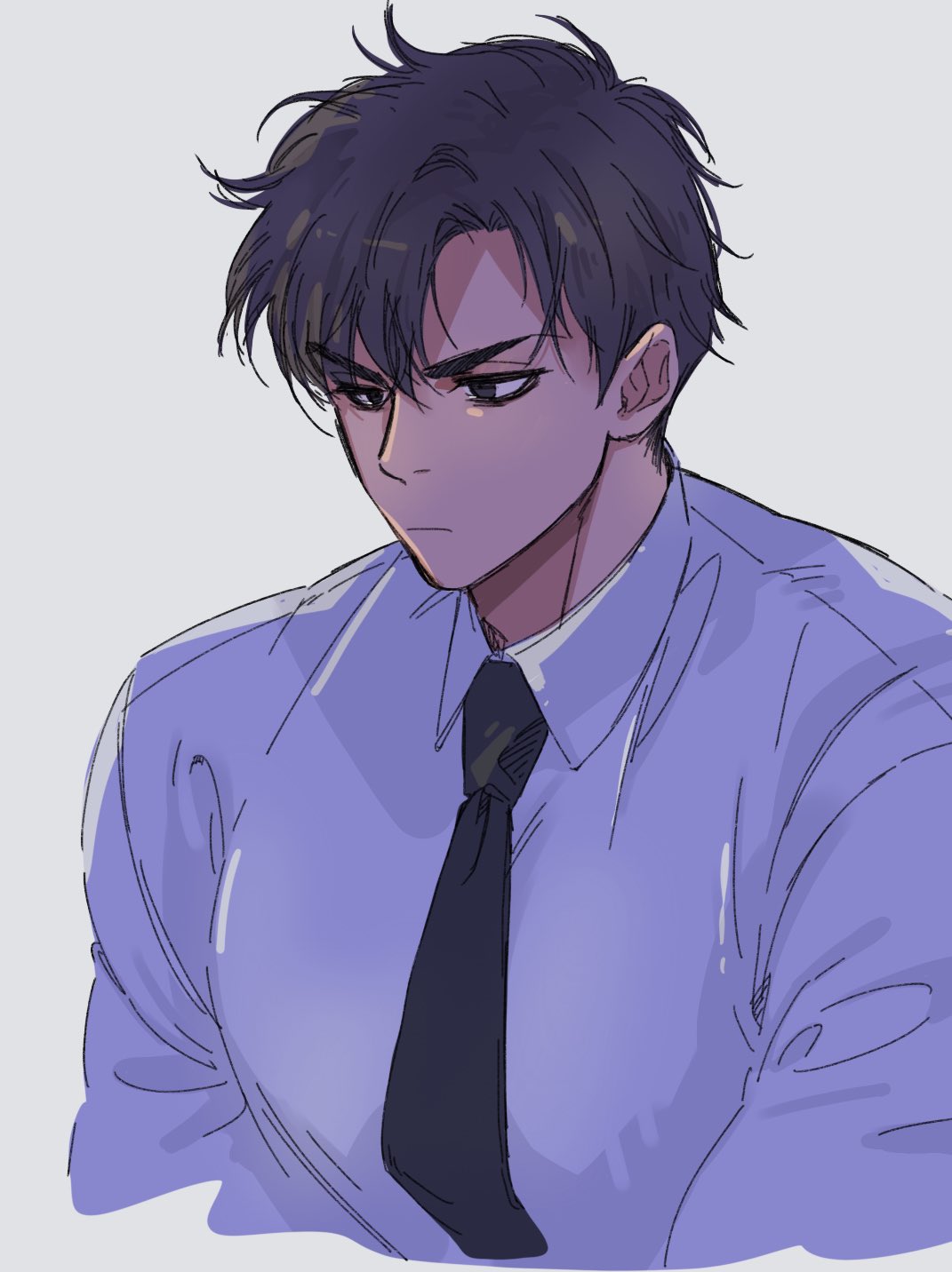 Safebooru - 1boy black eyes black hair black necktie closed mouth codename anastasia (manhwa ...