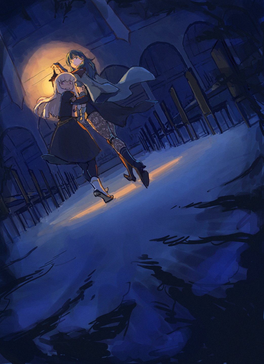 Safebooru - 2girls blue eyes blue hair byleth (female) (fire emblem ...