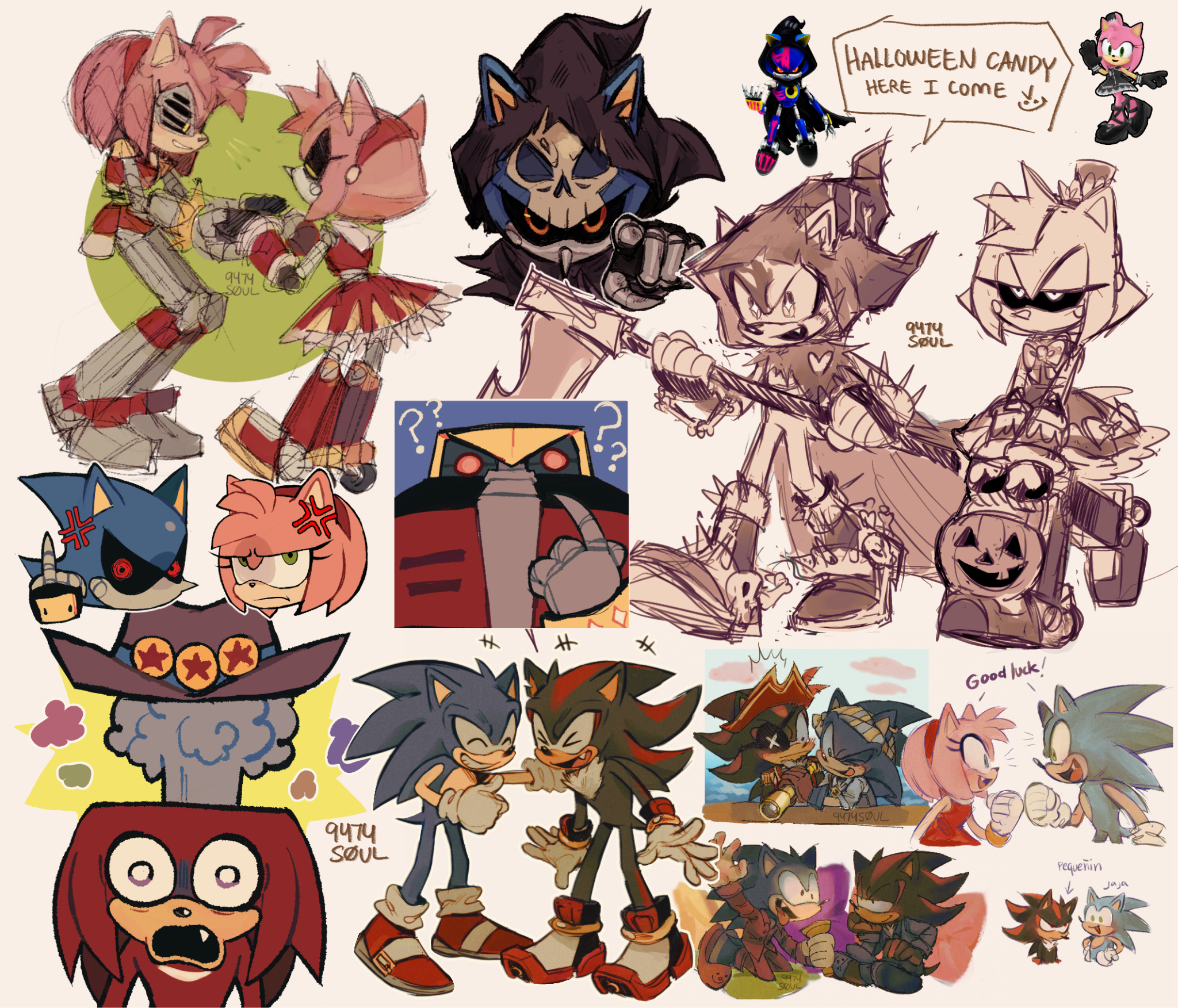 Safebooru - + + 3girls 6+boys 9474s0ul ? alternate universe amy rose ...