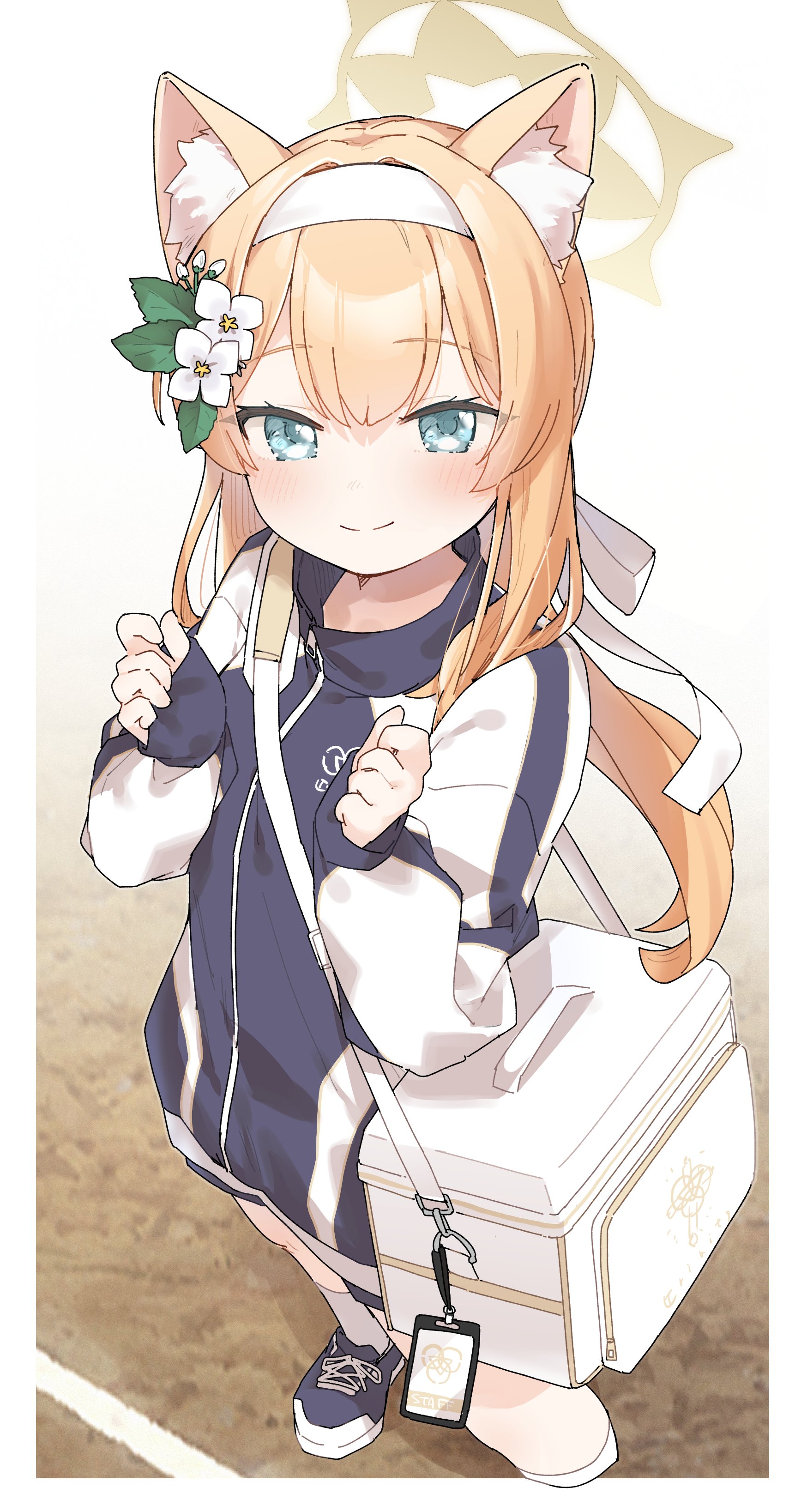 Safebooru - 1girl absurdres bag blue archive blue eyes closed mouth ...