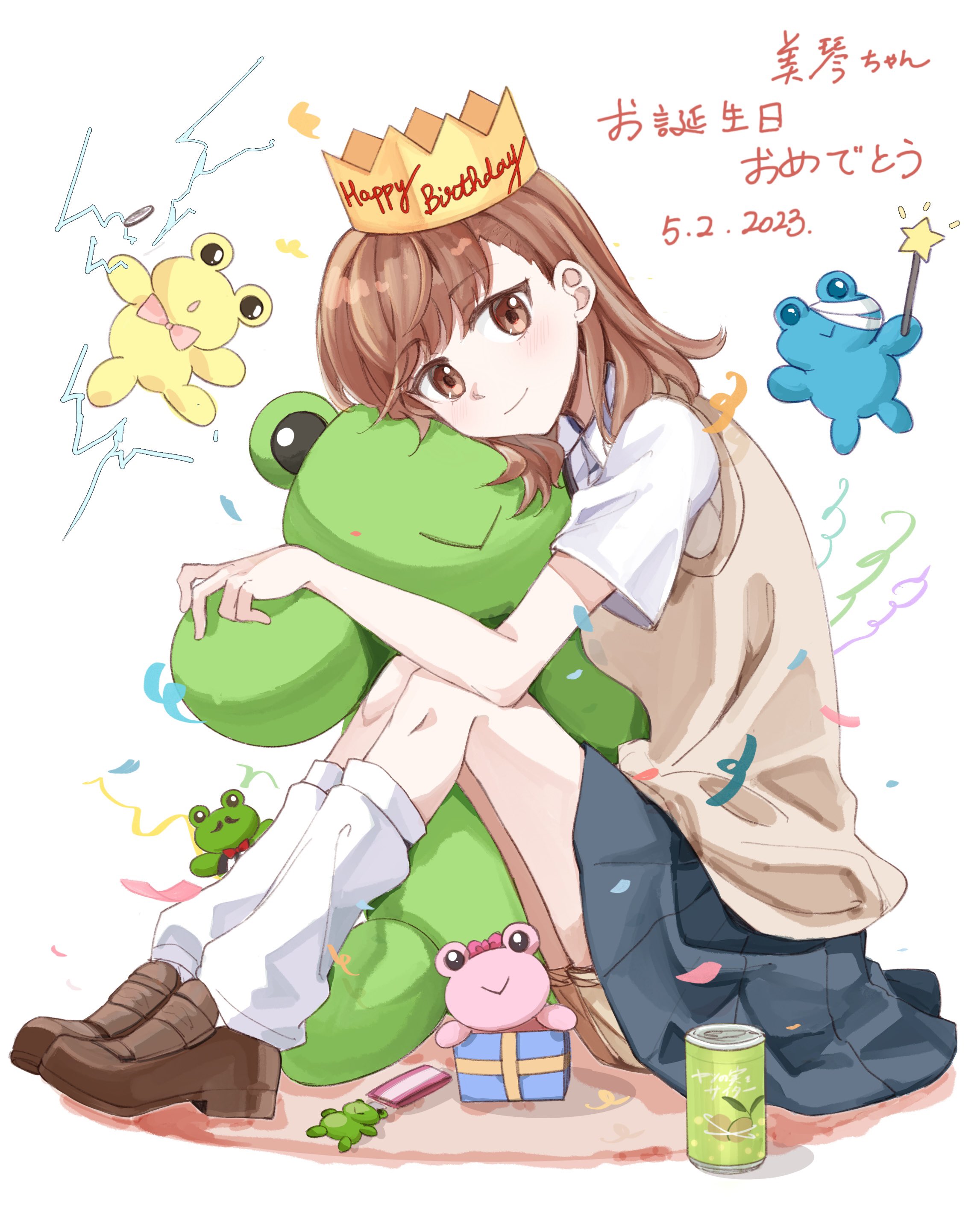 Safebooru - absurdres acertaindosu brown eyes brown footwear brown hair ...