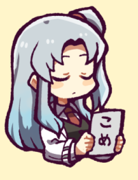 Safebooru - 1girl angela (project moon) black vest blue hair closed eyes closed mouth collared ...