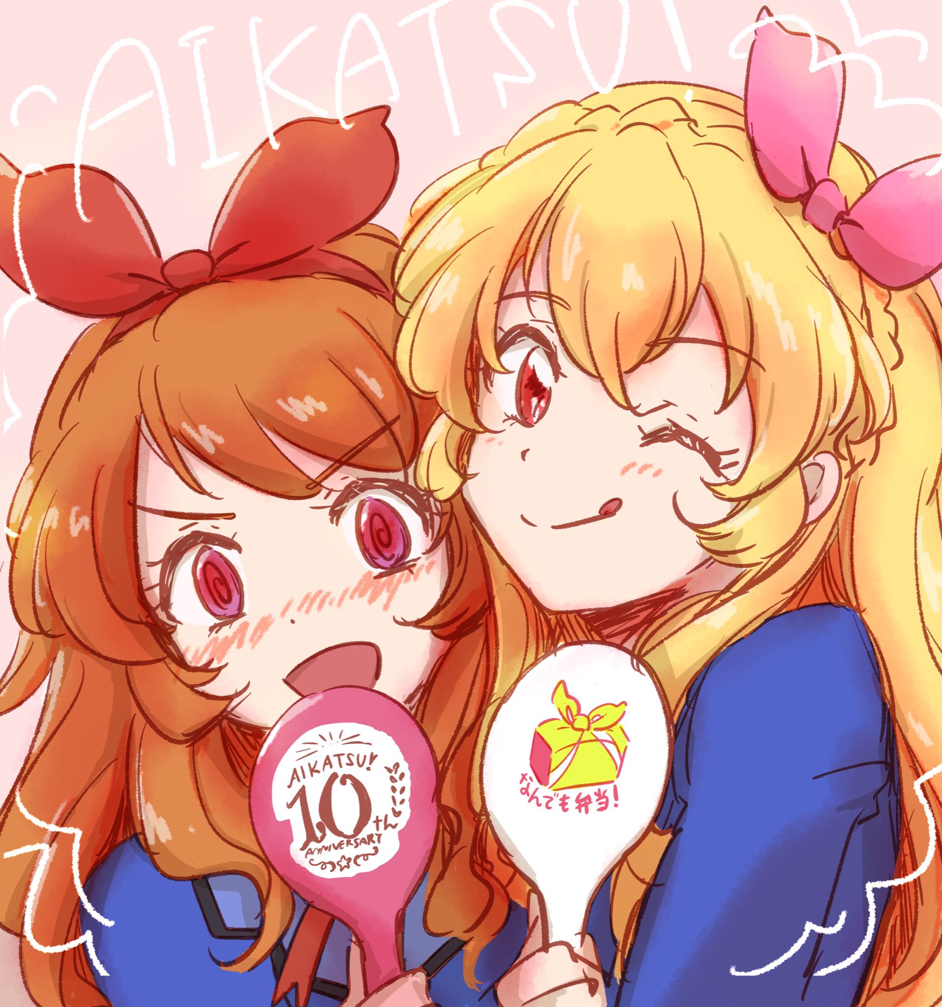 Safebooru - 2girls ;) aikatsu! aikatsu! (series) blonde hair blush ...