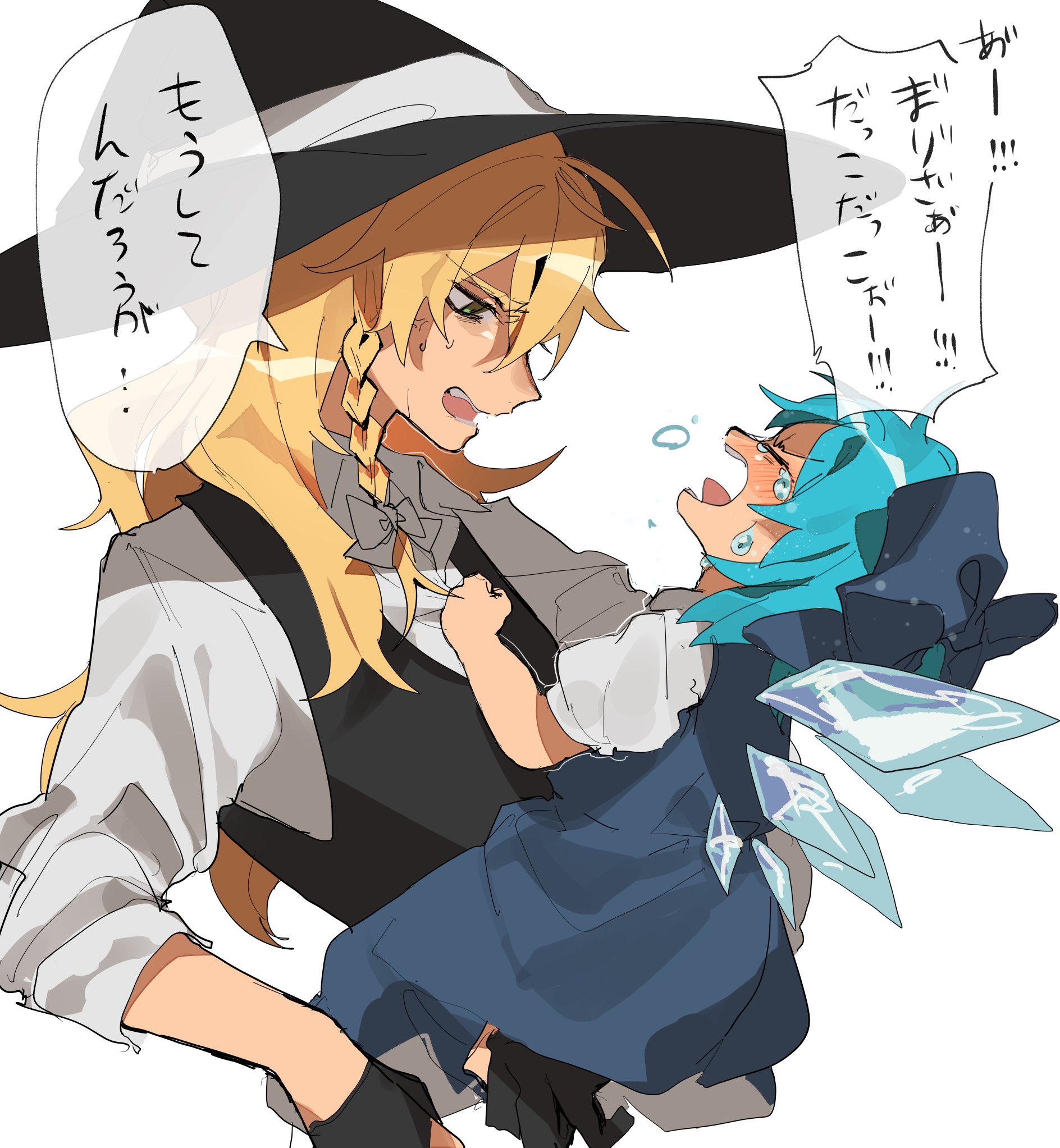 Safebooru - 2girls blonde hair blue bow blue dress blue hair bow braid ...