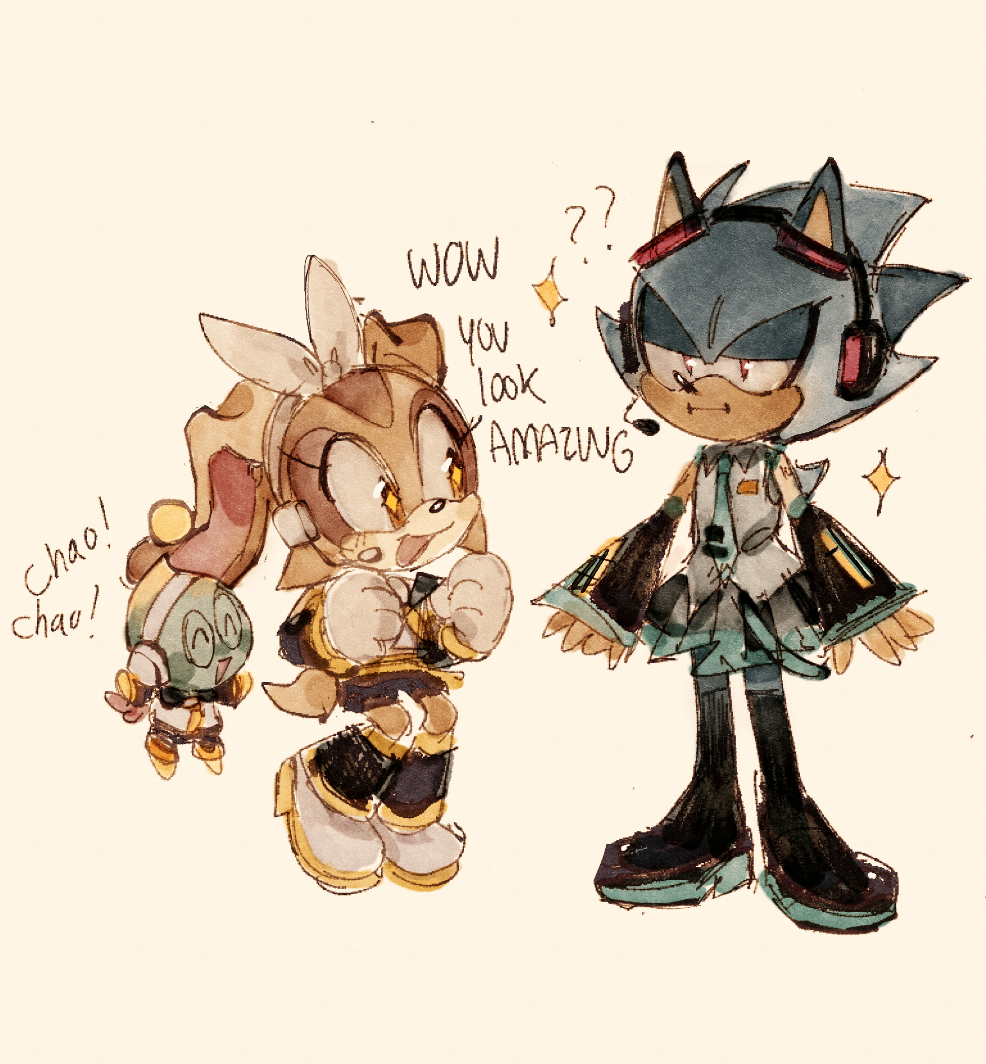 Safebooru - + + 1boy 1girl 9474s0ul ? ?? animal ears animal nose aqua ...