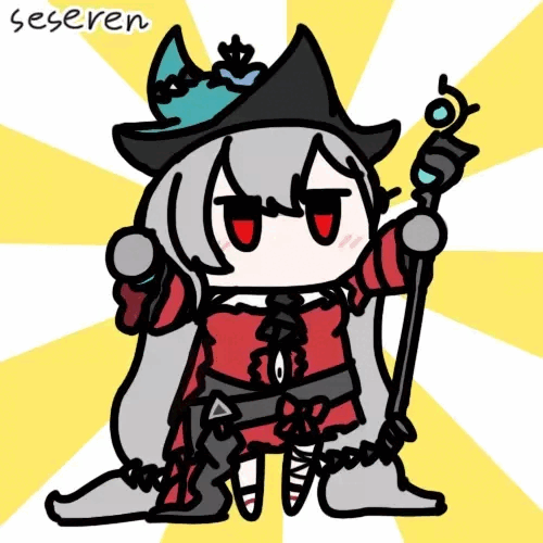 Safebooru - 1girl animated gif hands up long hair seseren wand | 4356925