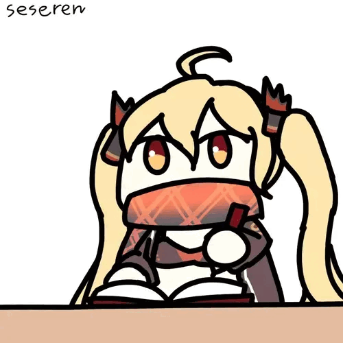 Safebooru - 1girl animated gif scarf seseren twintails writing | 4356924