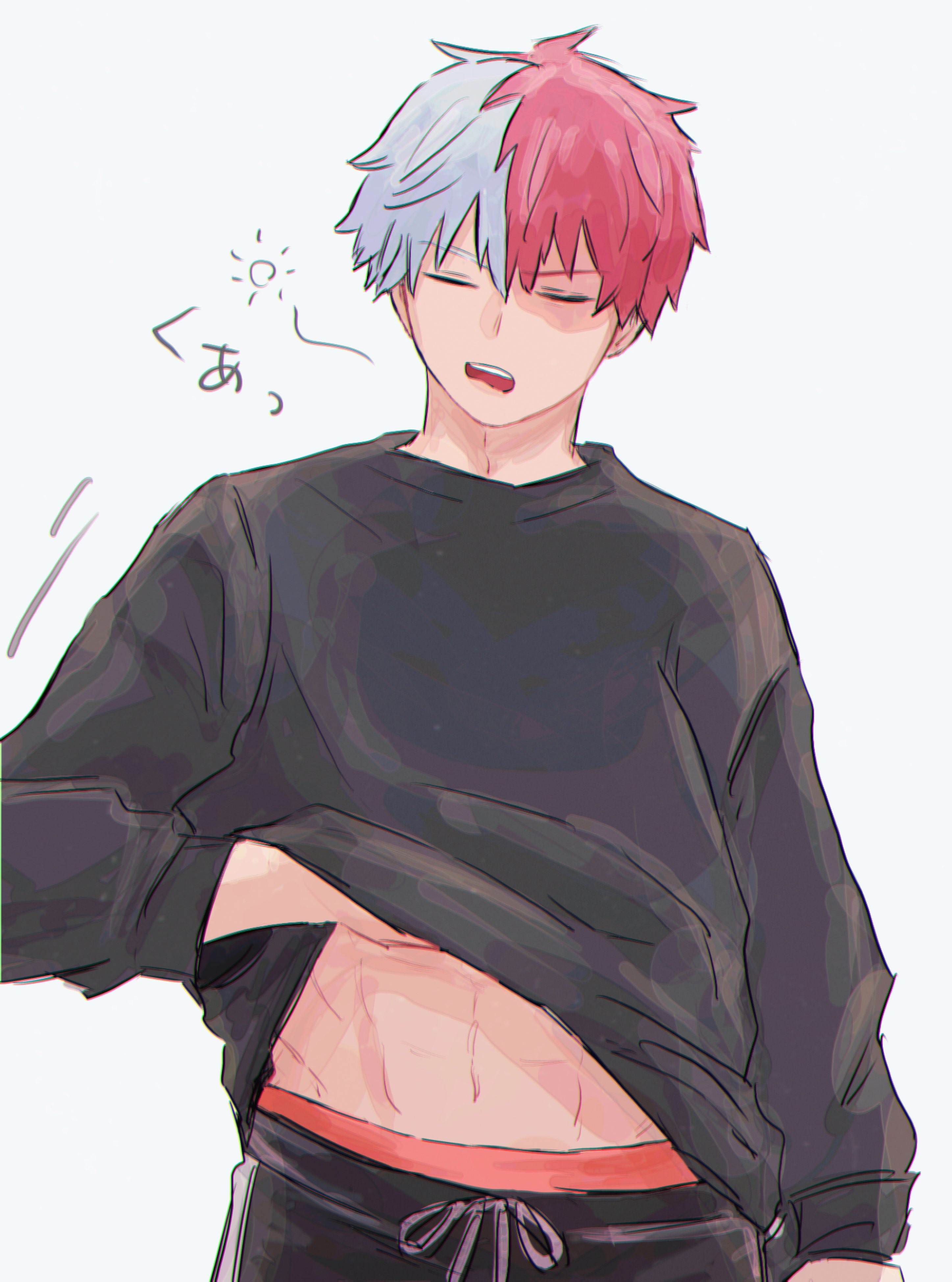 Safebooru - 1boy abs absurdres bishounen black sweater boku no hero ...