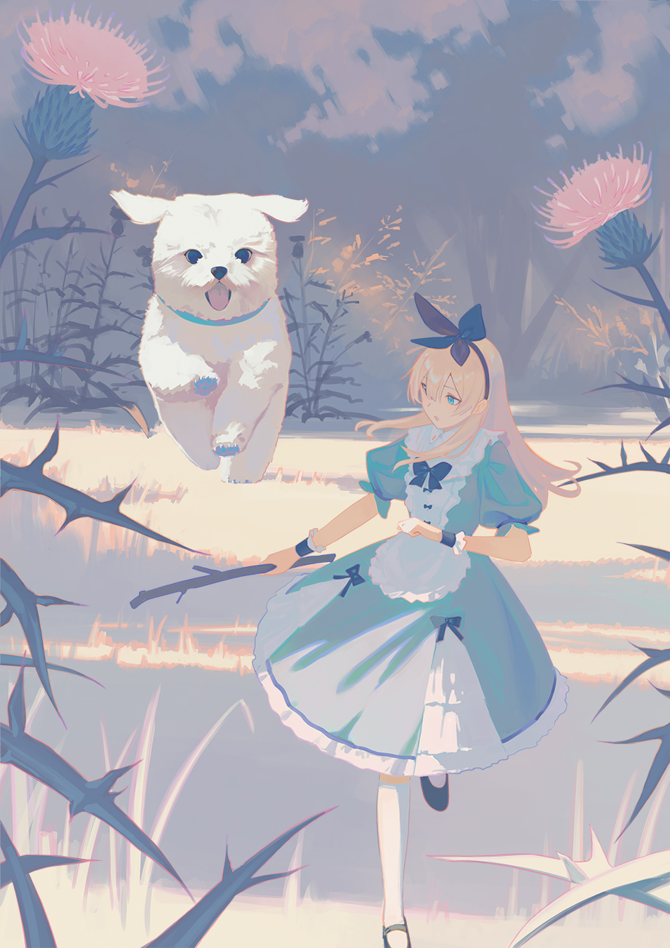 Safebooru - 1girl alice (alice in wonderland) alice in wonderland blonde hair blue dress bow ...