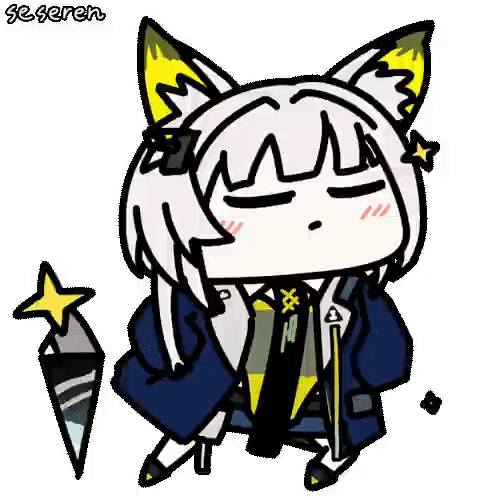 Safebooru - 1girl animal ears animated gif arknights closed eyes seseren smile | 4360346