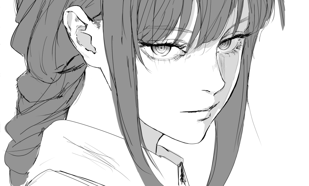 Safebooru - 1girl braid braided ponytail chainsaw man collared shirt ...