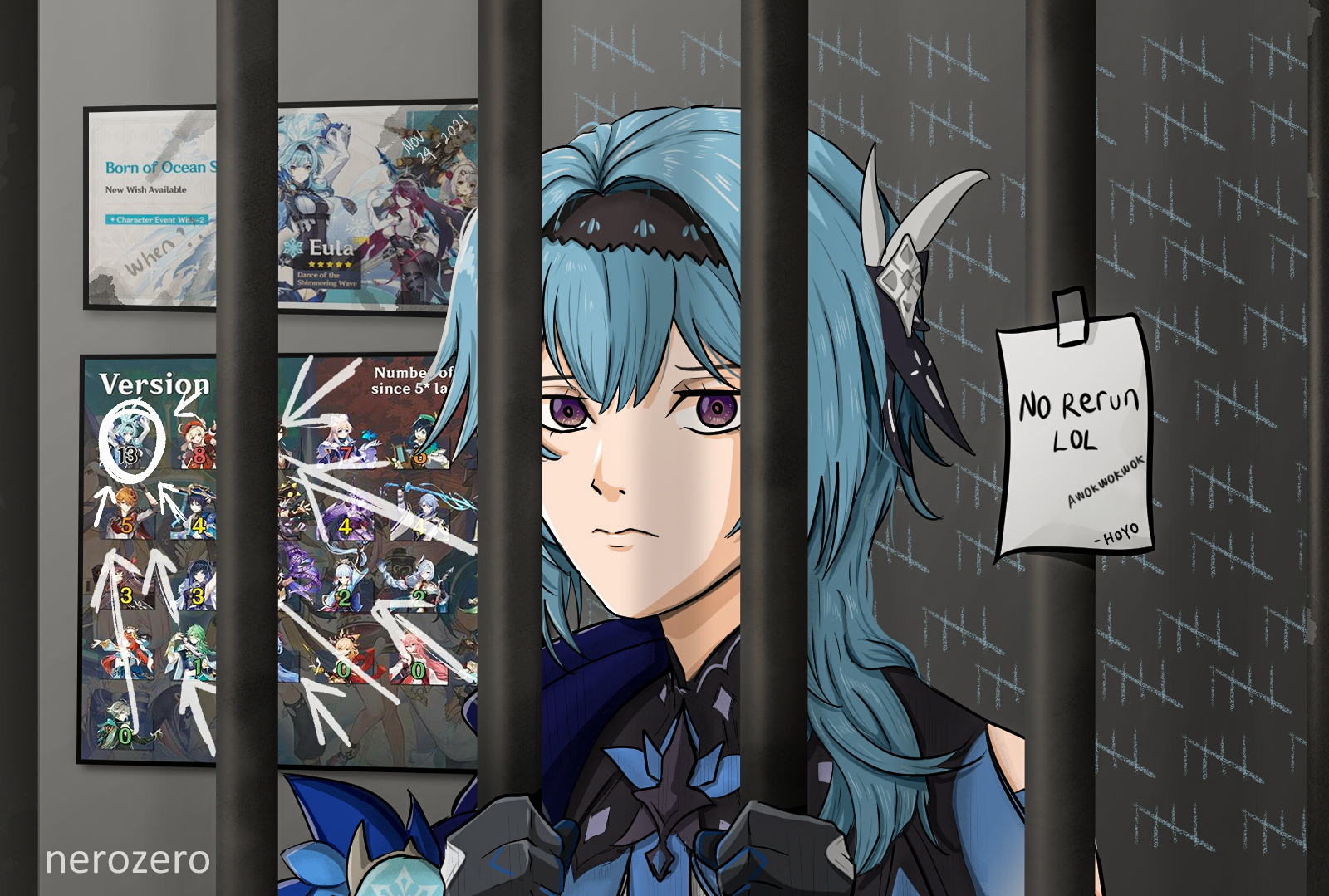 Safebooru - 1girl alhaitham (genshin impact) arataki itto arrow (symbol) artist name baizhu ...