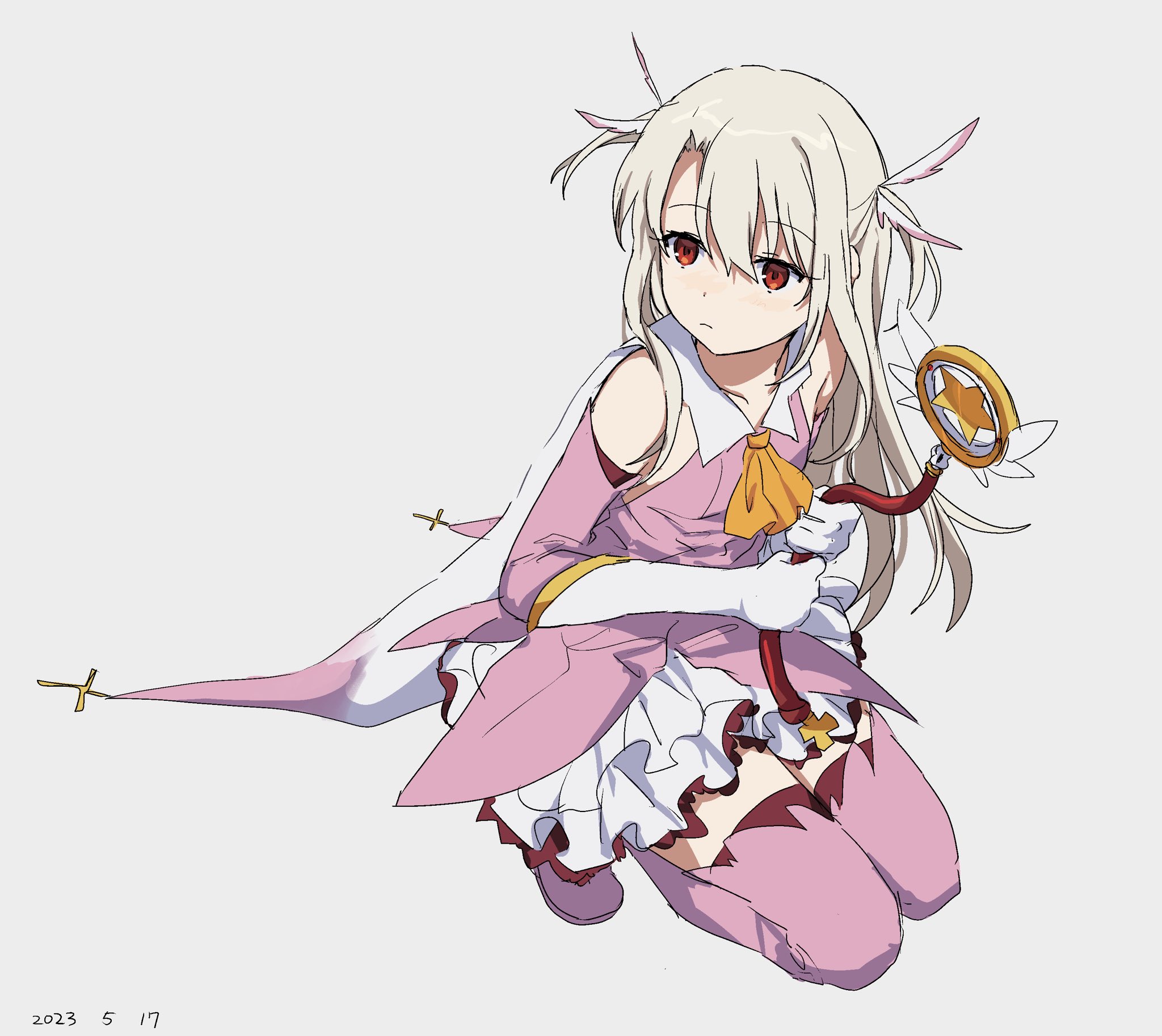 Safebooru - 1girl bare shoulders boots dress fate/kaleid liner prisma ...