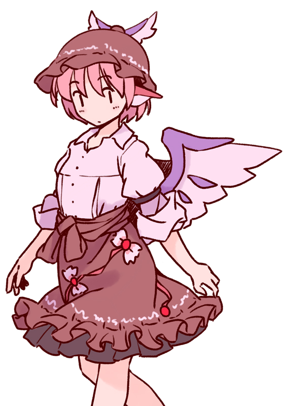 Safebooru - 1girl animal ears bird ears bird wings blush brown dress brown headwear closed mouth ...