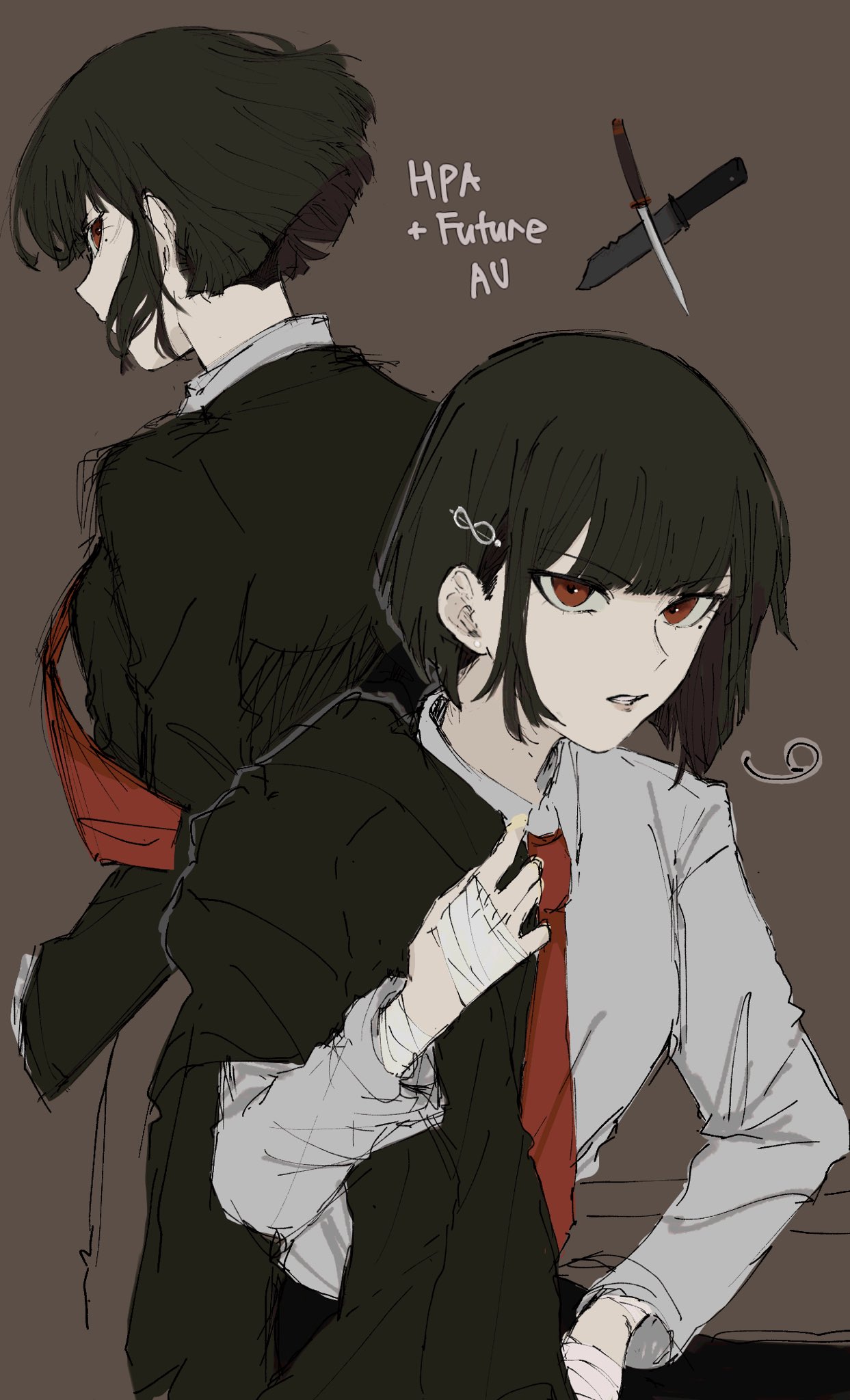 Safebooru - 1girl alternate costume alternate hair length alternate hairstyle bandaged hand ...