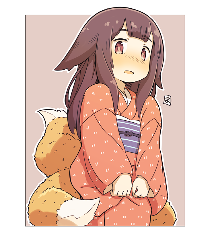 Safebooru - 1girl :o alternate hair length alternate hairstyle animal ears border brown eyes ...