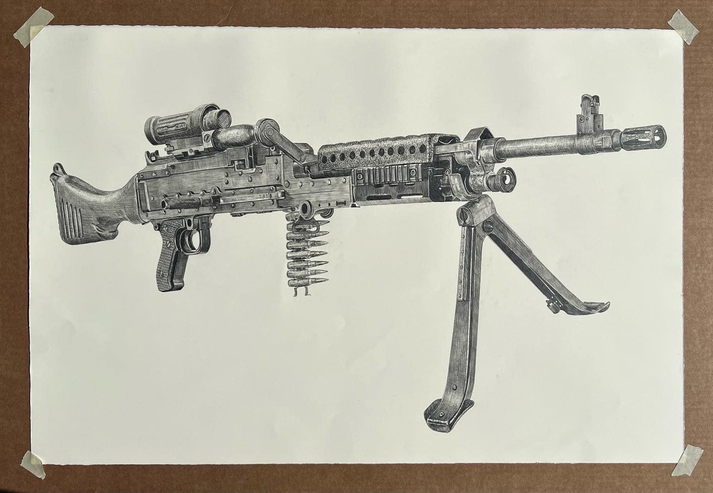 Safebooru - ammunition ammunition belt bipod commentary english ...