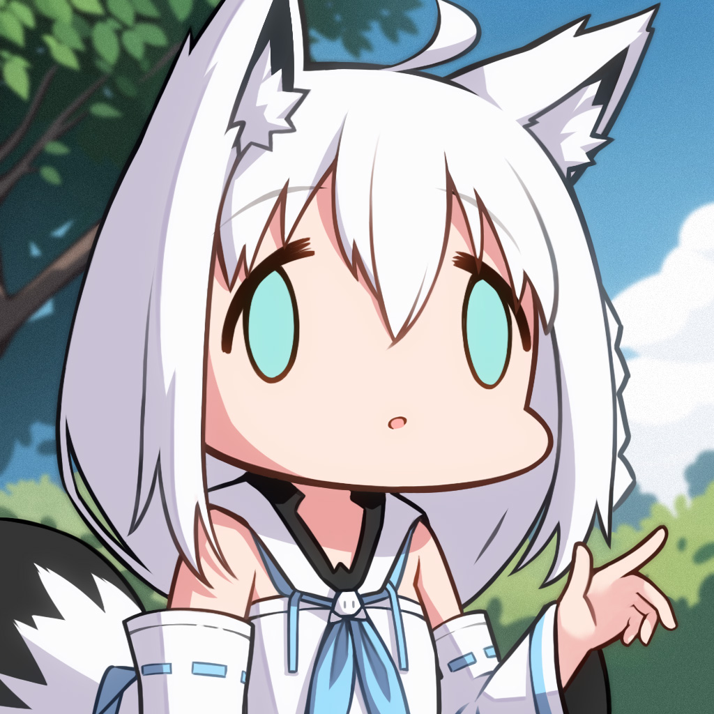 Safebooru - 1girl :o ahoge ai-assisted alt text animal ear fluff animal ears blue eyes blue ...