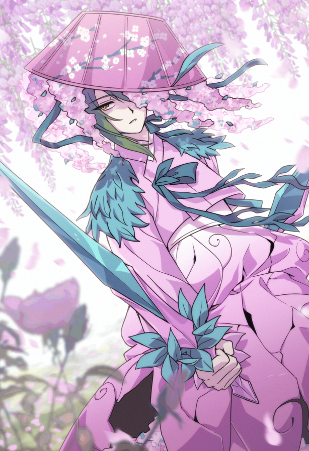 Safebooru - 1boy adapted costume alriune bbunny blue ribbon feathers ...