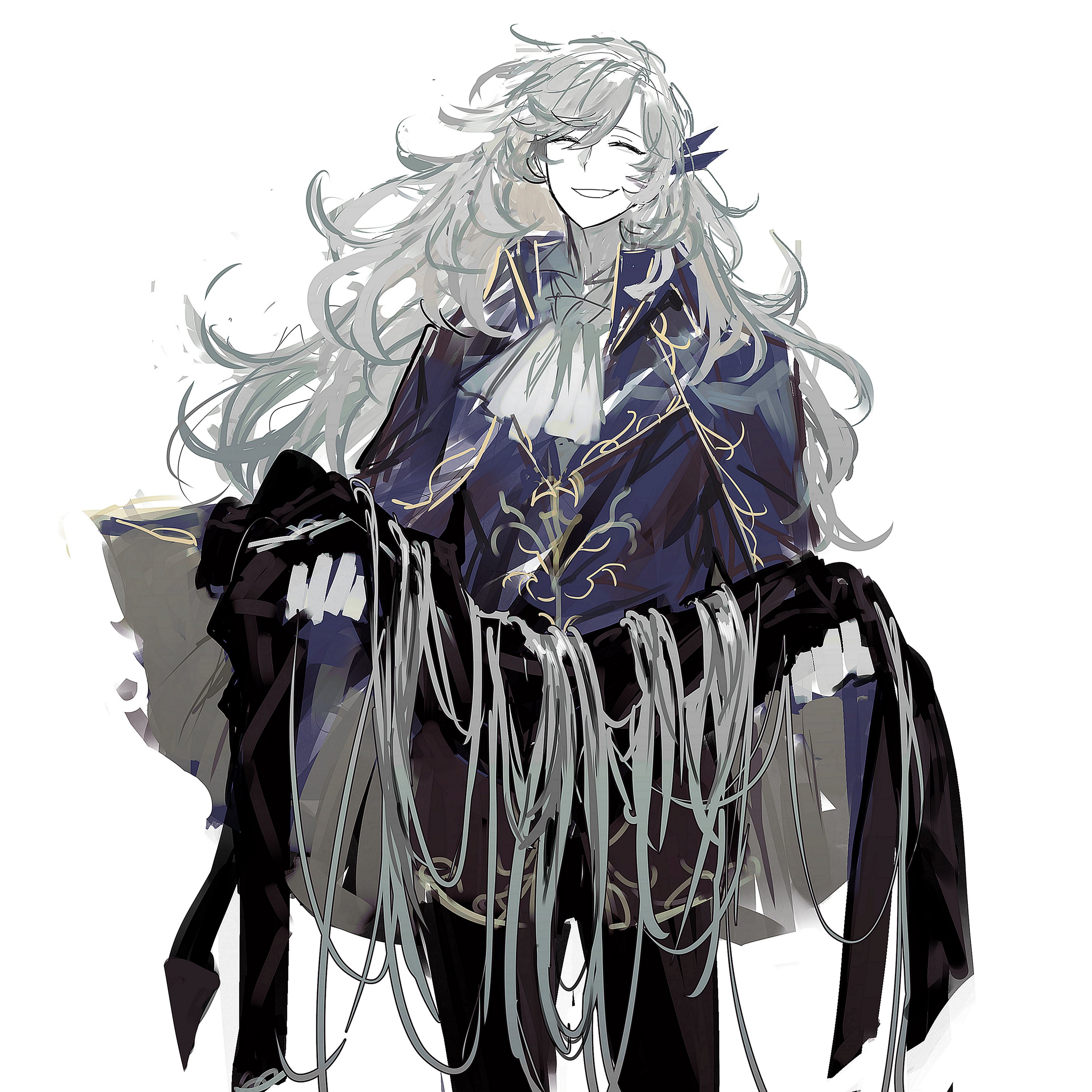 Safebooru - 1boy absurdres argalia (library of ruina) ascot black ...