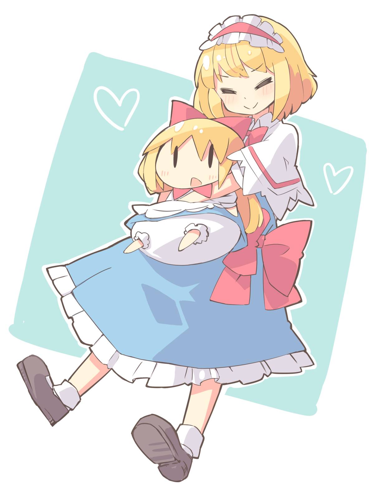 Safebooru - 1girl alice margatroid arnest black footwear blonde hair blue dress blush capelet ...