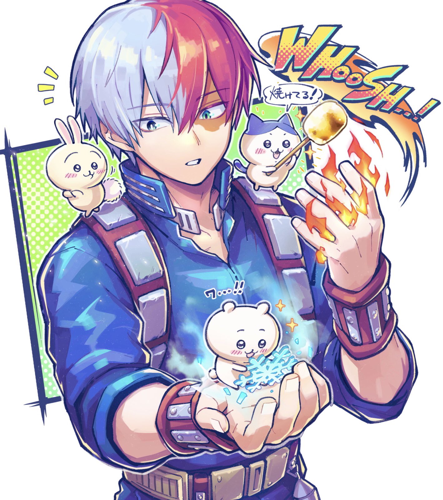 Safebooru - 1boy :3 :d belt blue eyes blue jacket blush boku no hero ...