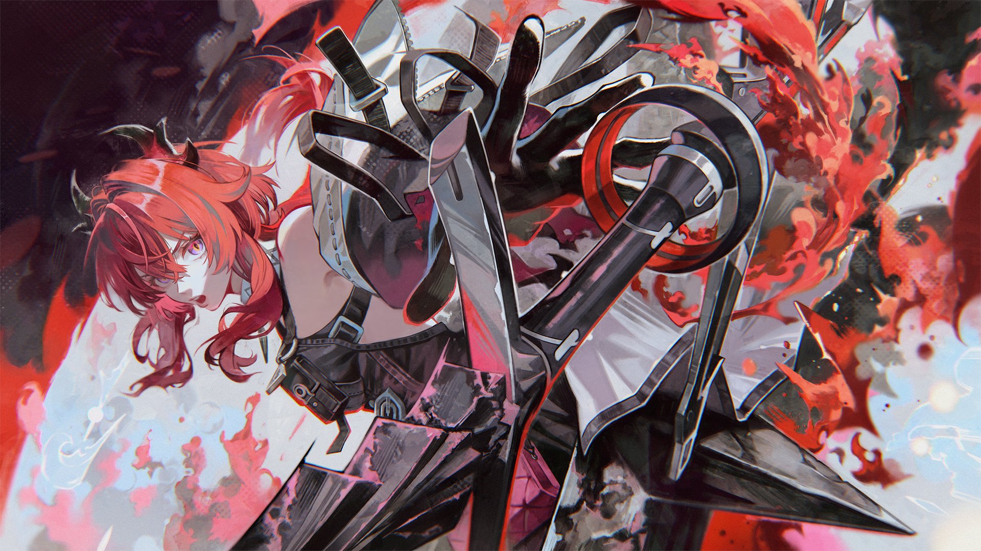 Safebooru - arknights arknights: endfield black dress black gloves ...