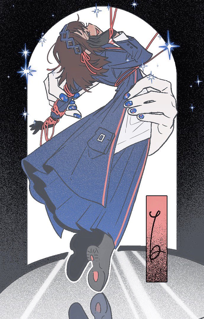 Safebooru - 1girl black boots blue coat blue hairband blue nails blue ...
