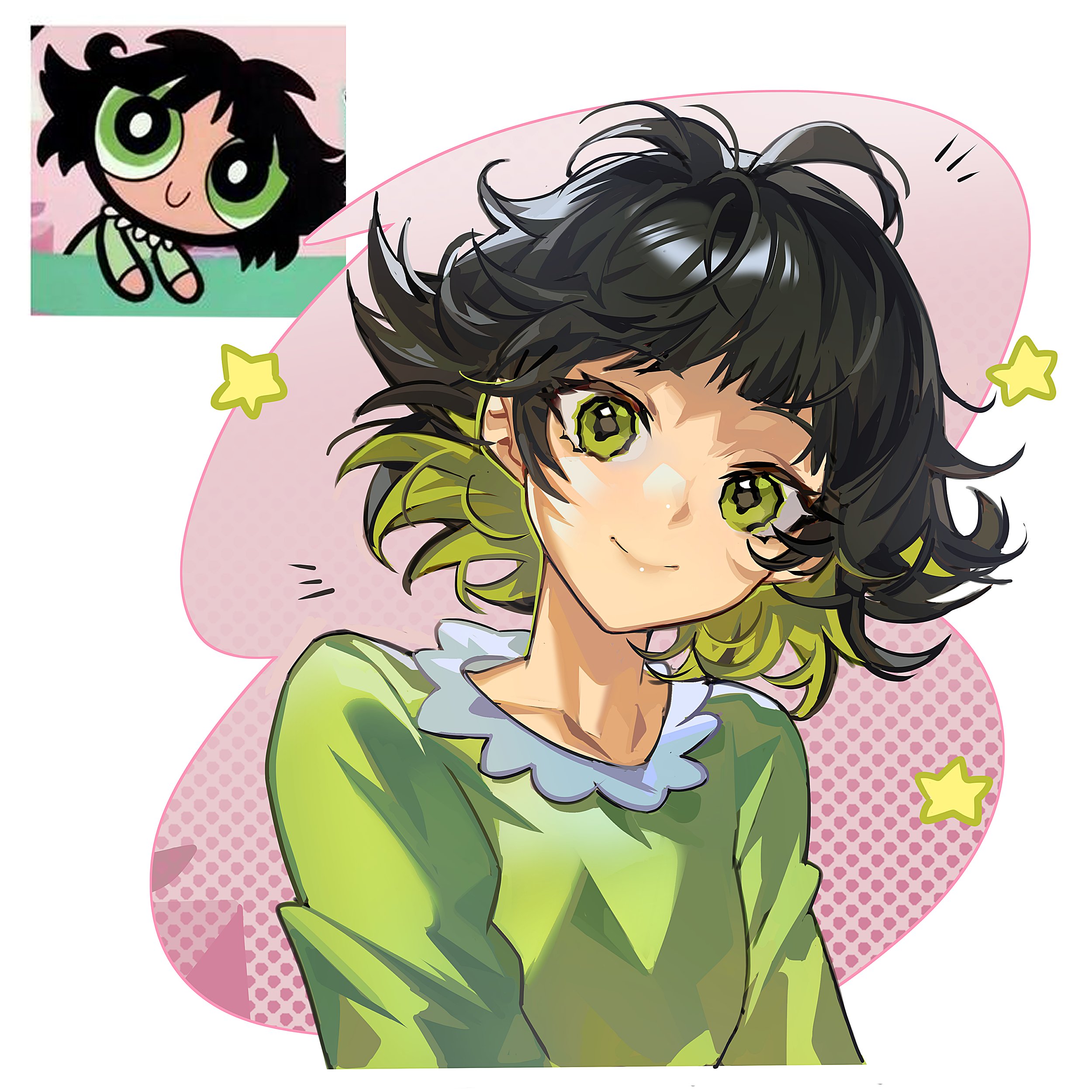 Safebooru - 1girl absurdres black hair breasts buttercup (ppg ...