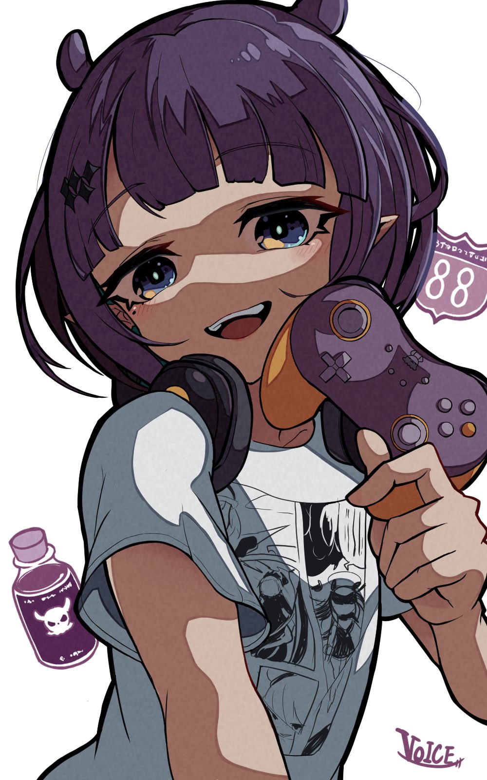 Safebooru - 1girl bis814 blue eyes blunt bangs commentary request ...