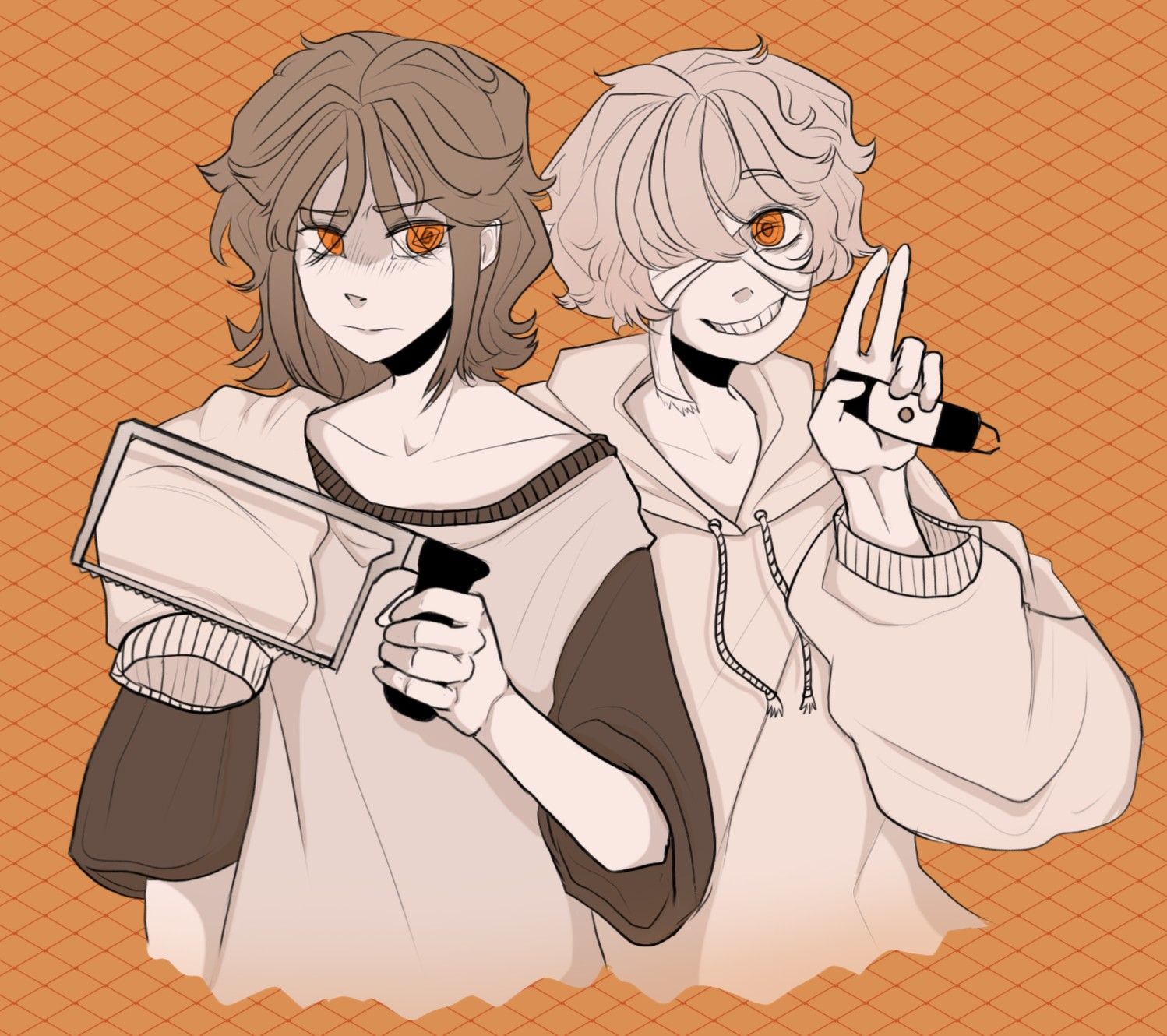 Safebooru - 1boy 1boys androgynous annoyed arc carnes bandage on face ...