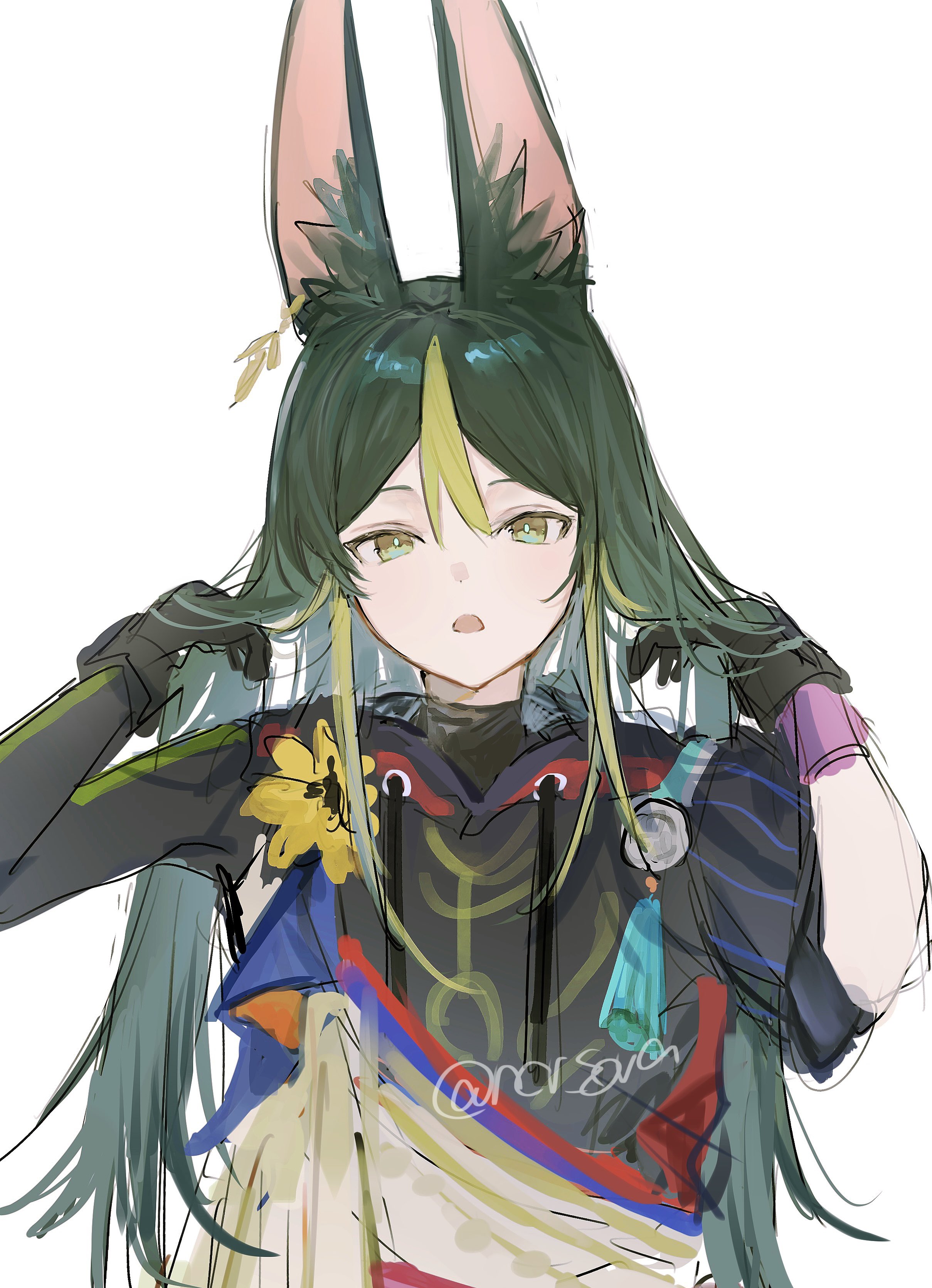Safebooru - 1boy absurdres alternate hair length alternate hairstyle animal ears black gloves ...